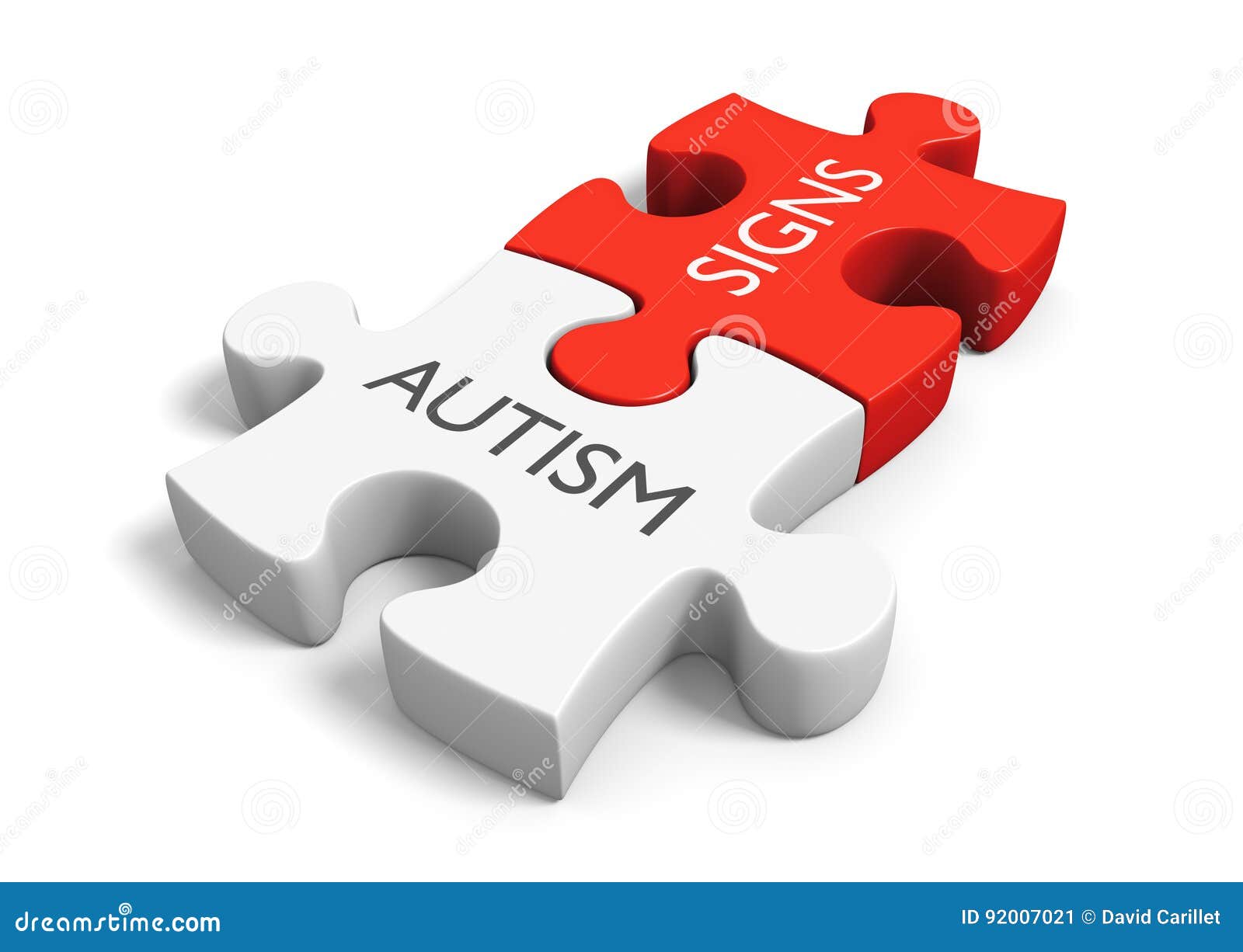 Autism Neurodevelopmental Disorder Signs and Symptoms Concept, 3D ...