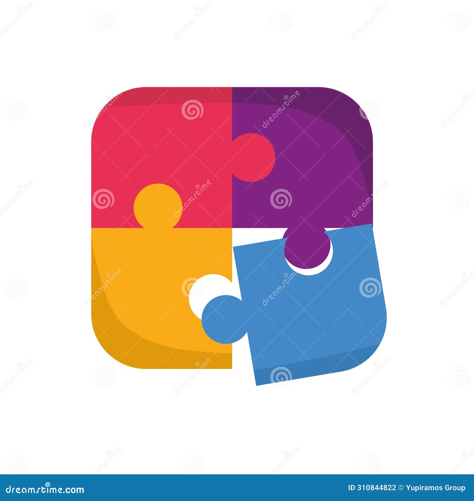 Autism puzzle pieces stock vector. Illustration of autism - 310844822