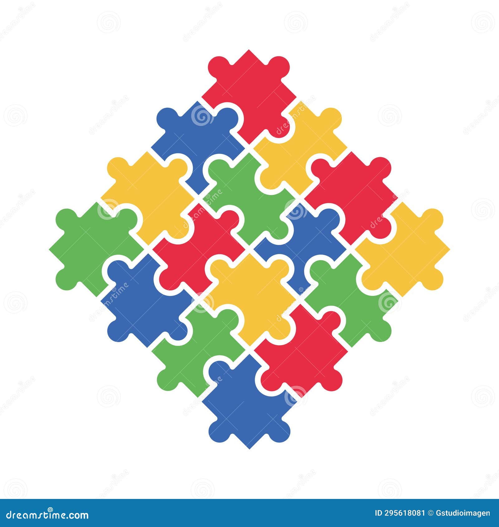 Autism Puzzles Jigsaw Pieces Stock Vector - Illustration of education ...