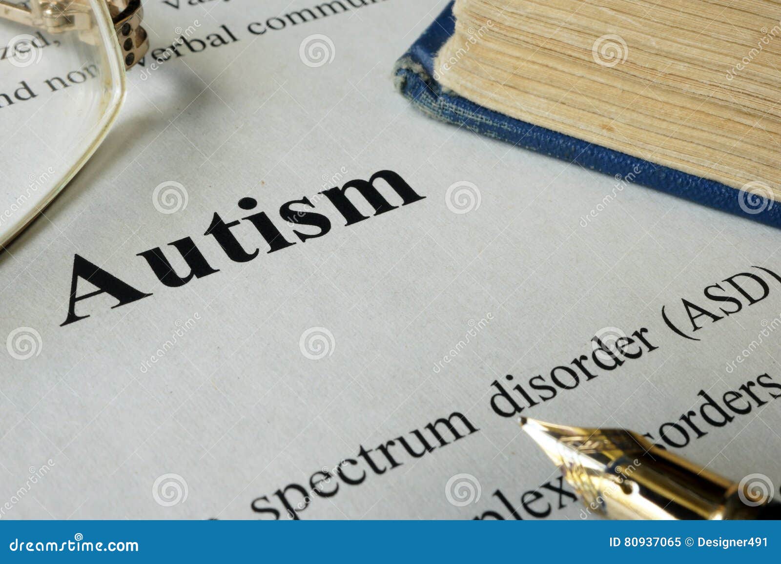 ASD, Autism Spectrum Disorder Symbol. Wooden Blocks With Words `ASD ...