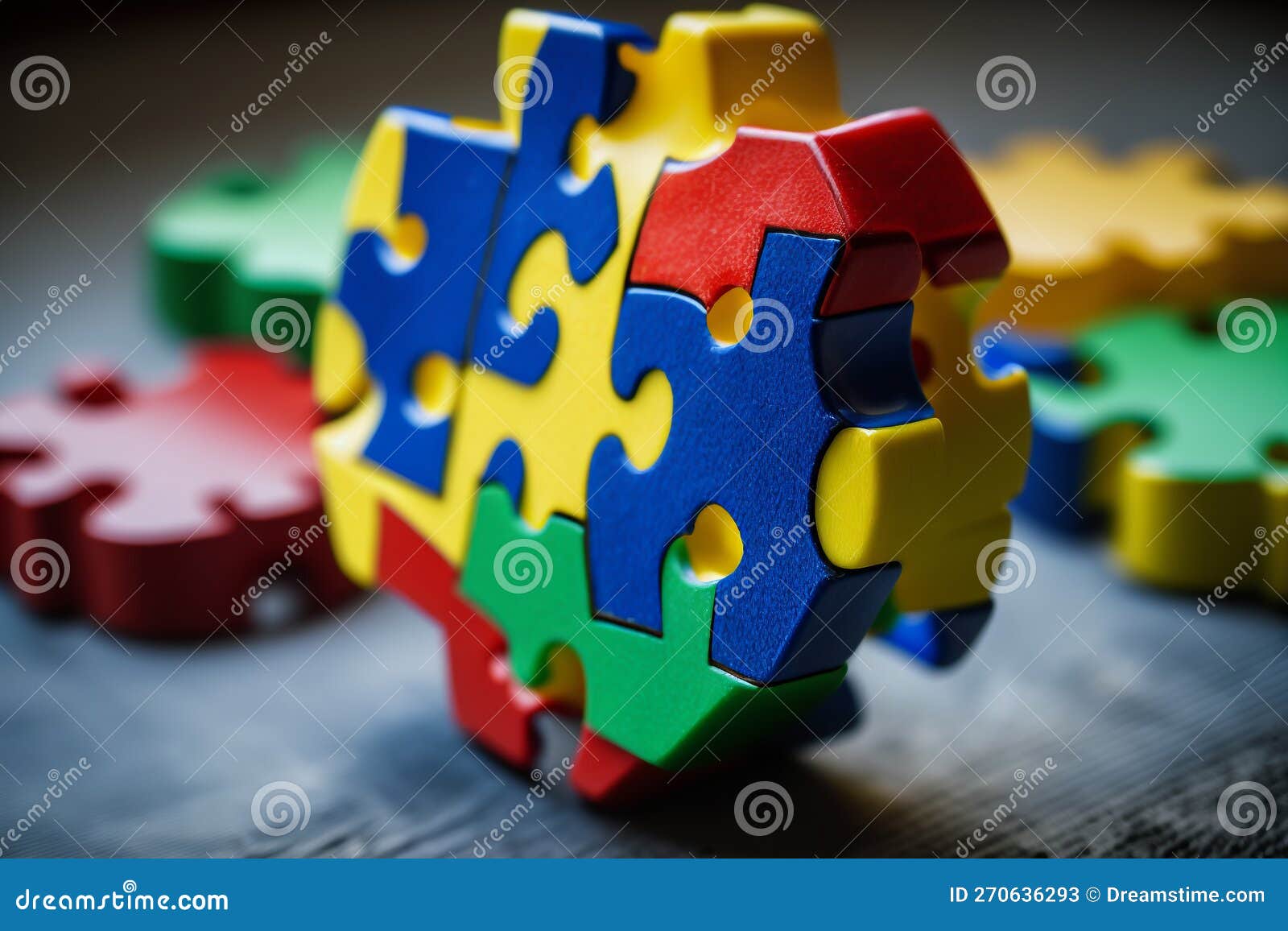Autism Symbol, Logo Or Icon In Puzzle Shape, Colorful Isolated On White ...