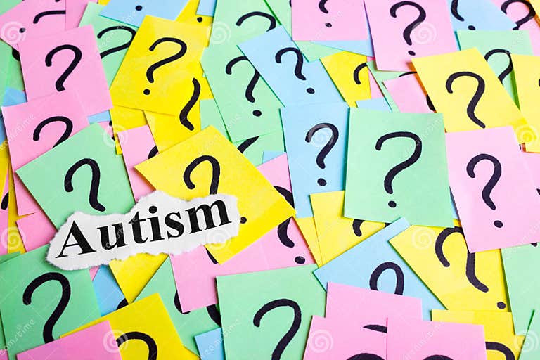 Autism Syndrome Text on Colorful Sticky Notes Against the Background of ... Autism Syndrome Text on Colorful Sticky Notes Against the Background of ...