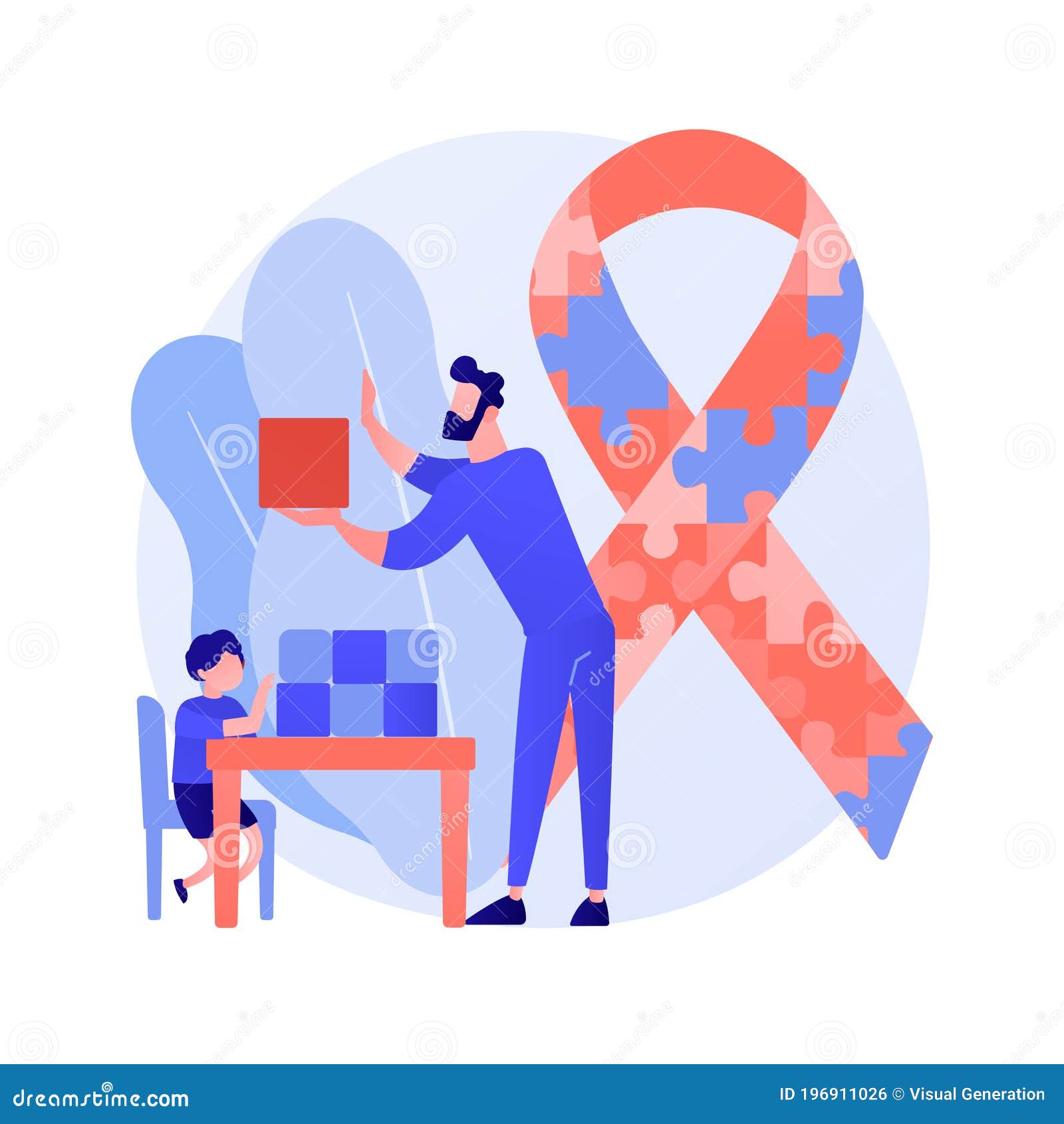 Autism Treatment Abstract Concept Vector Illustration. Stock Vector ...