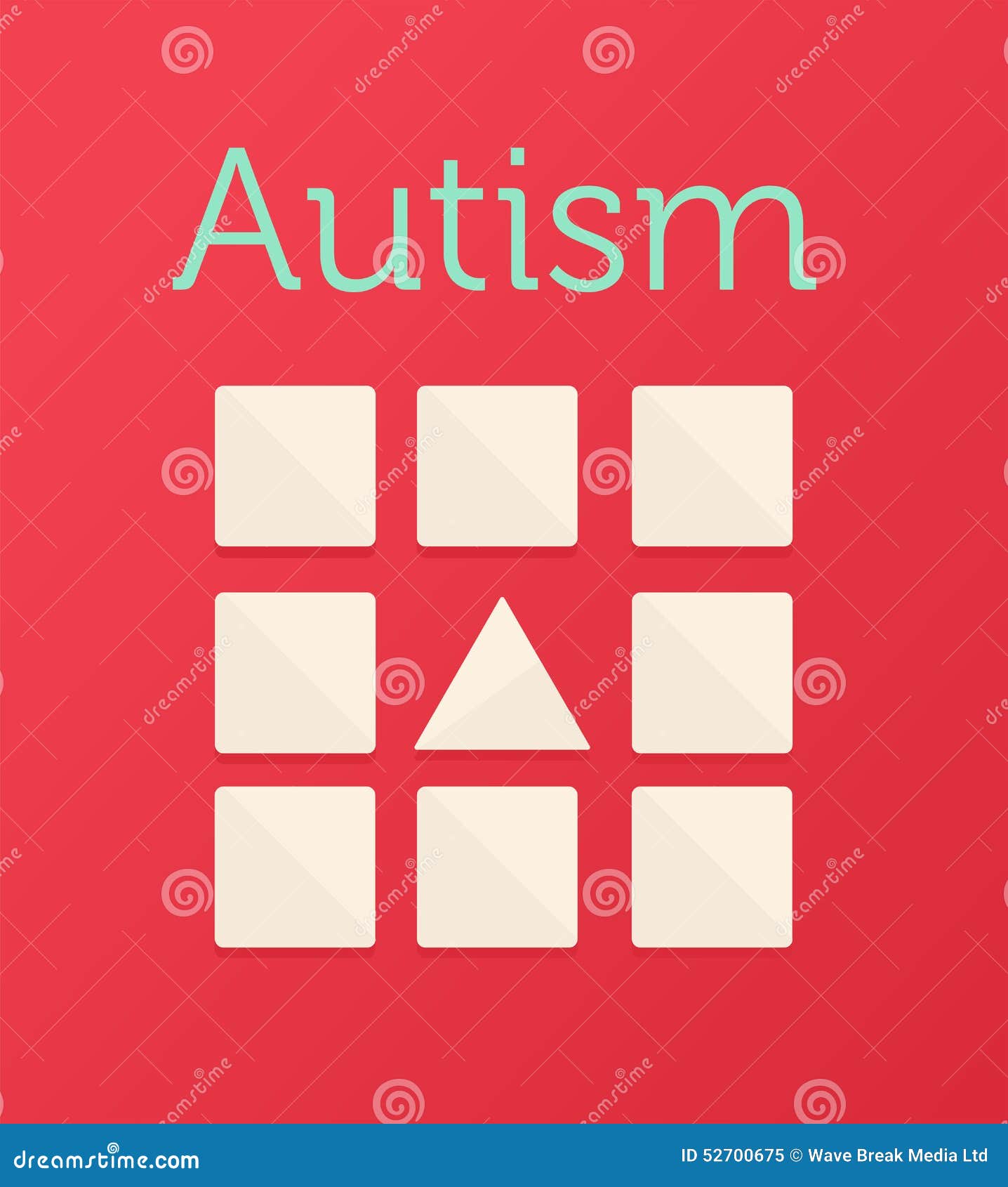 Autism Vector with Triangle and Squares Stock Vector - Illustration of ...