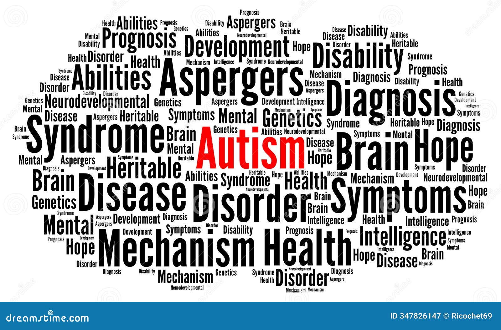 Autism Word Modern Style Lettering Royalty-Free Illustration ...