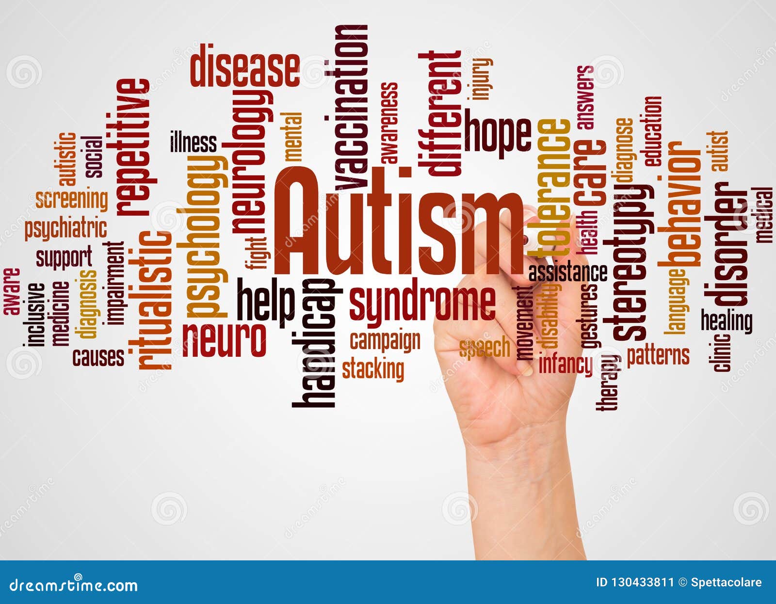 Autism Word Modern Style Lettering Royalty-Free Cartoon | CartoonDealer ...