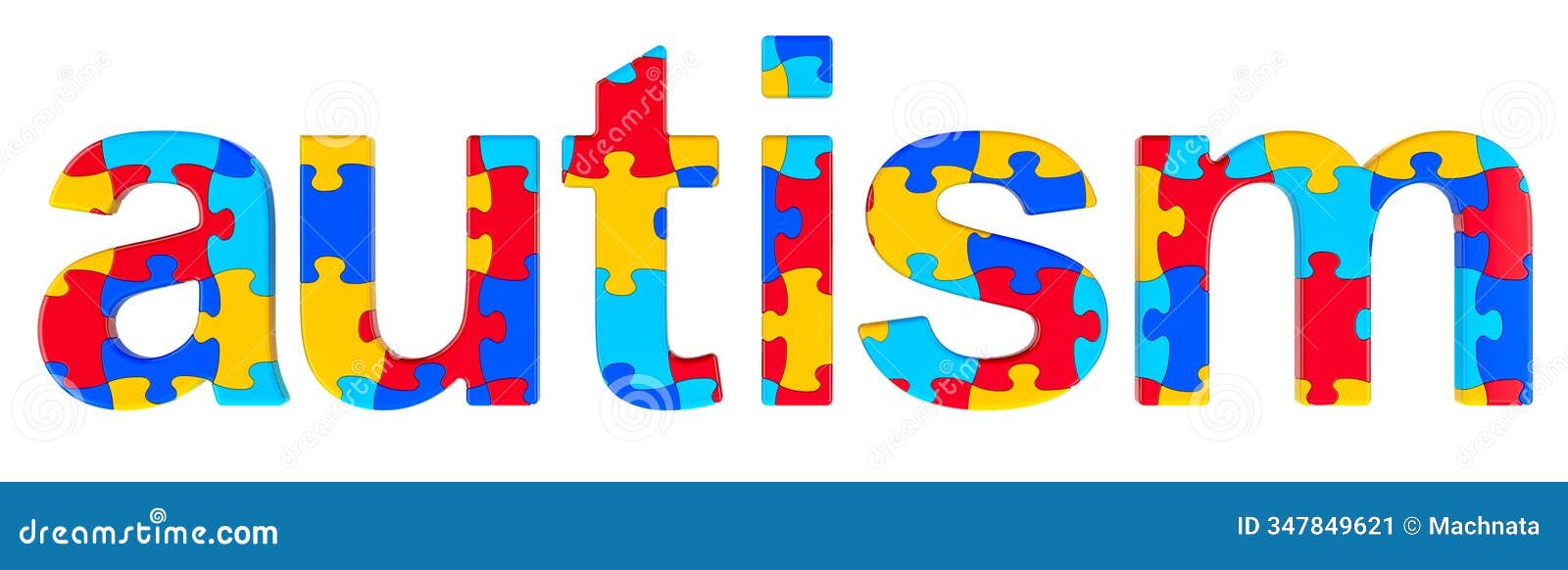 Autism Word Modern Style Lettering Royalty-Free Illustration ...