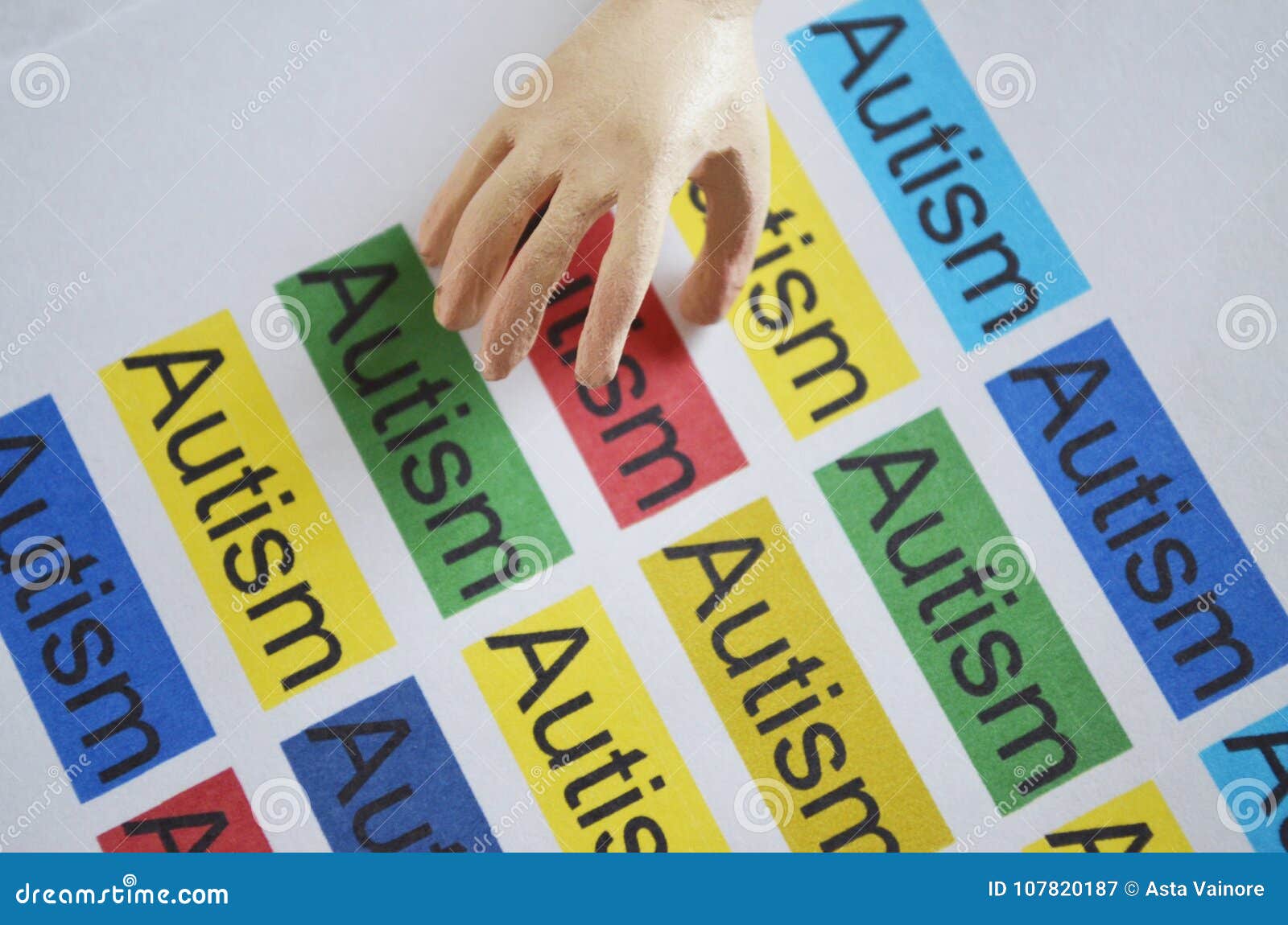 Word AUTISM , close up stock image. Image of article - 107820187