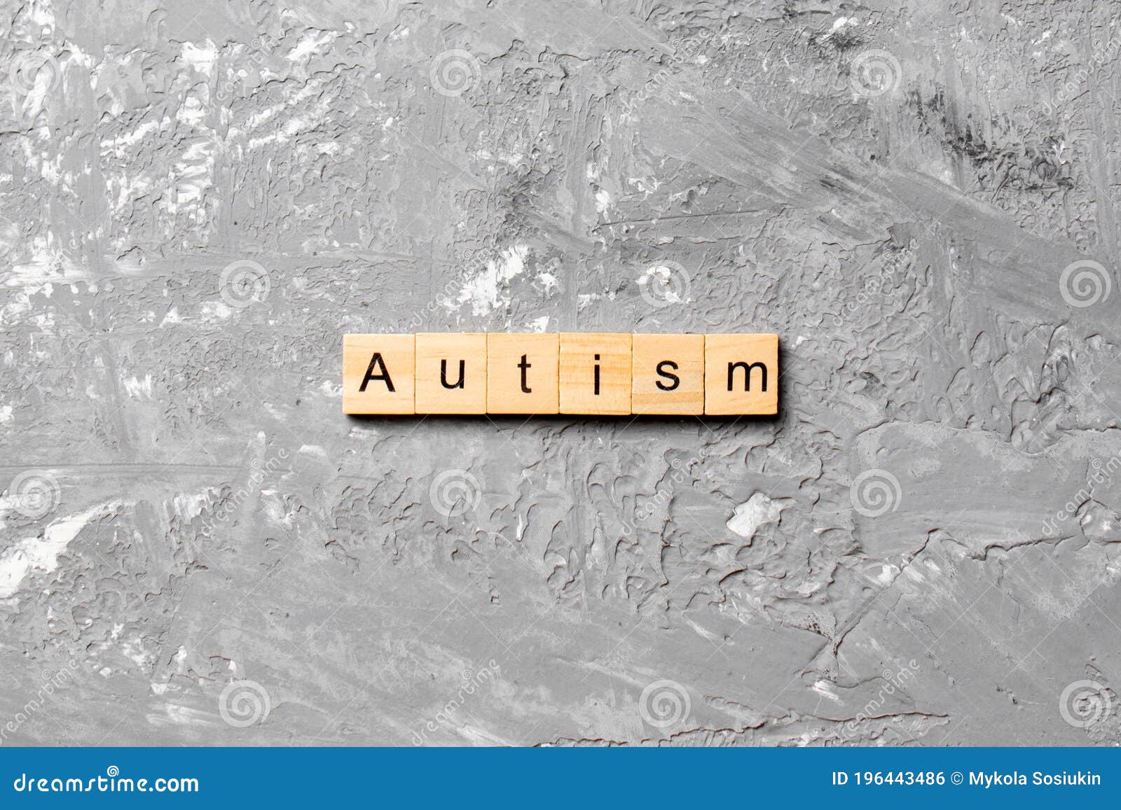 Autism Word Written on Wood Block. Autism Text on Table, Concept Stock ...