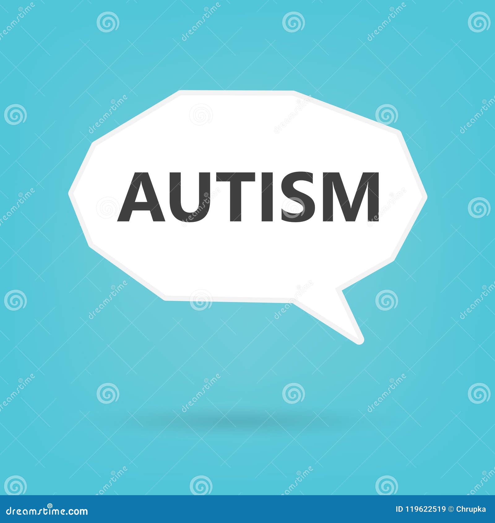 Autism Written on Speech Bubble Stock Vector - Illustration of health ...