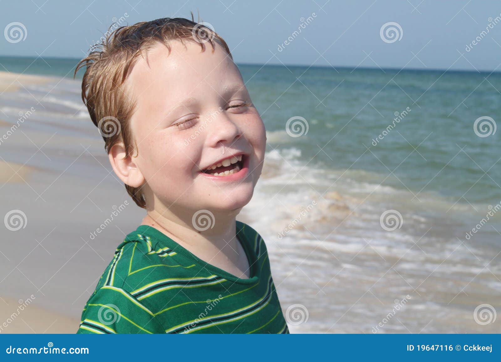 Autistic Boy Enjoying the Beach Stock Photo - Image of surf, recreation ...