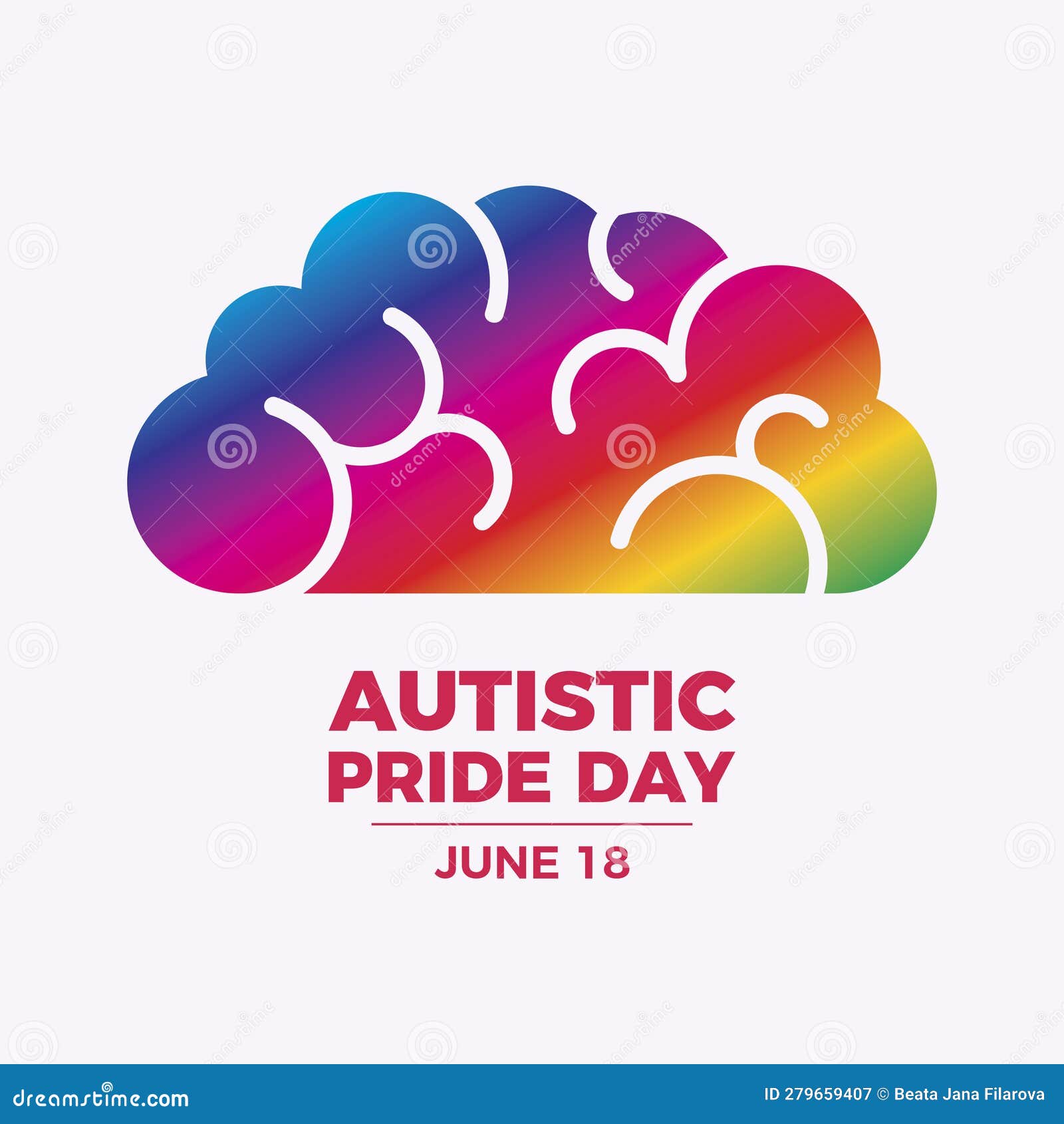 Autistic Pride Day Vector Illustration Stock Vector - Illustration of ...