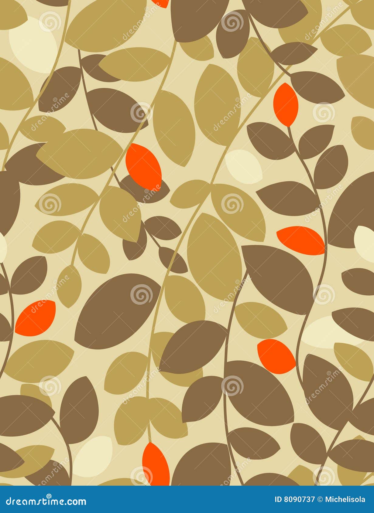 Autmn Leaves - Seamless Pattern Stock Vector - Illustration of design ...