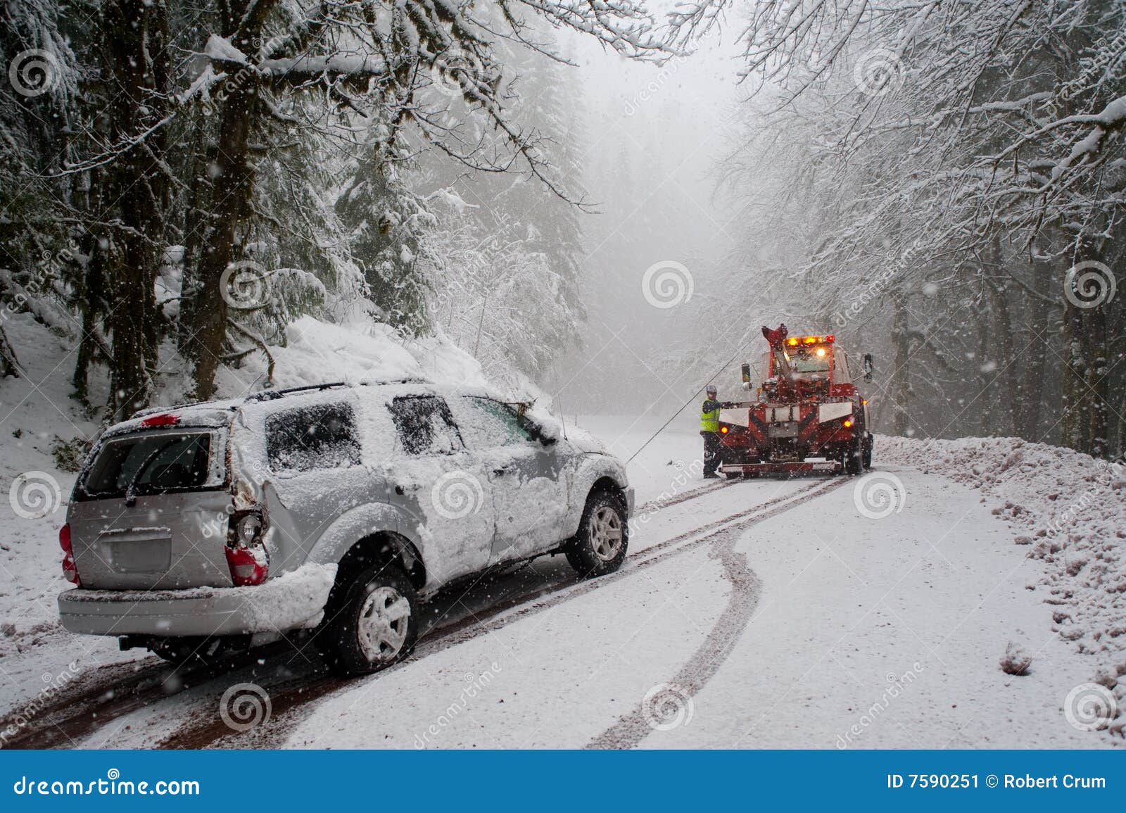 Auto accident in the snow stock image. Image of accidents - 7590251