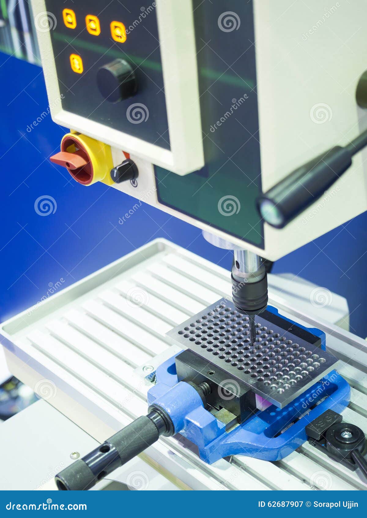 Auto air tapping machine stock image. Image of process - 62687907