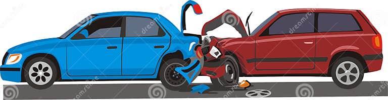 Auto assident 2 stock vector. Illustration of fault, breakdown - 7029489