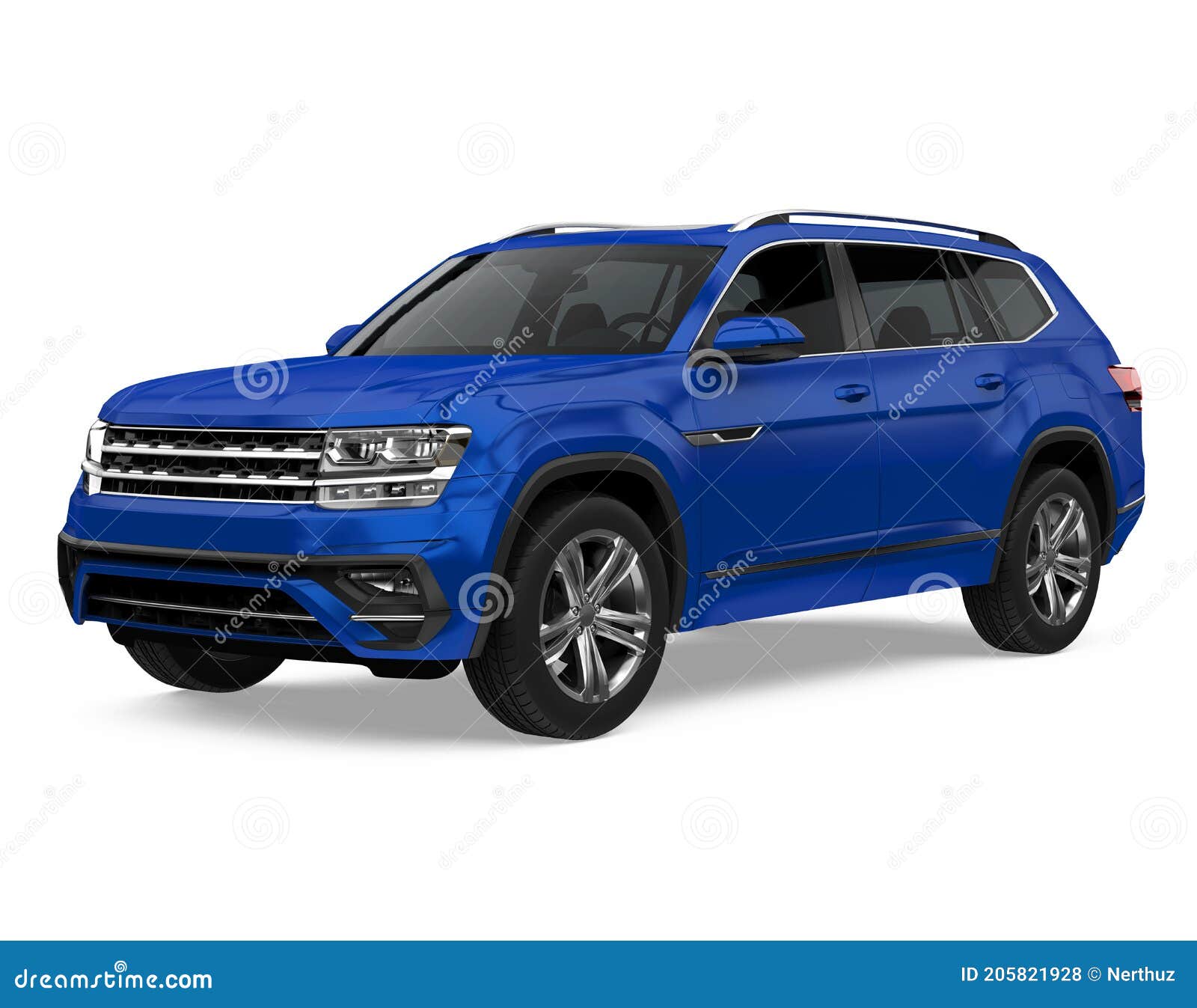 Auto azul suv aislado stock de ilustración. Ilustración de cruce ...