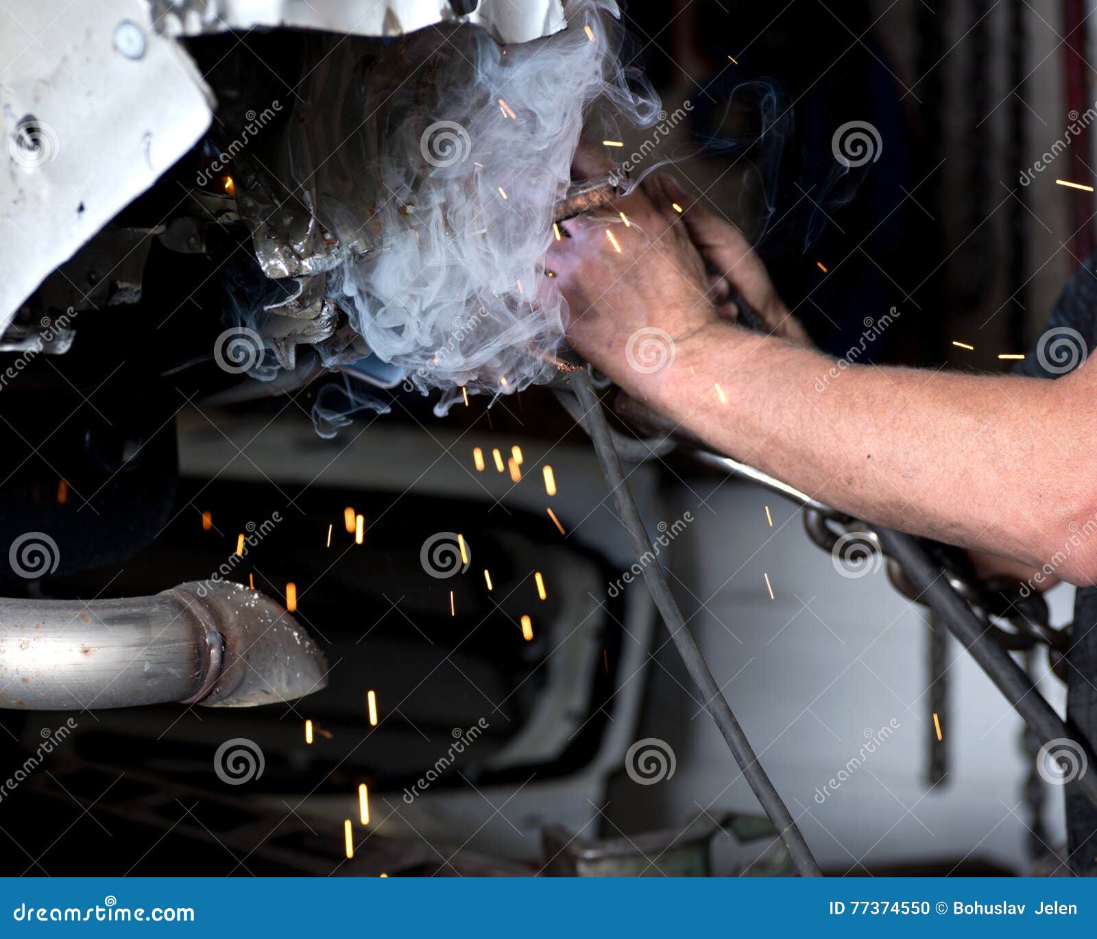Auto body work stock photo. Image of vehicle, welder - 77374550