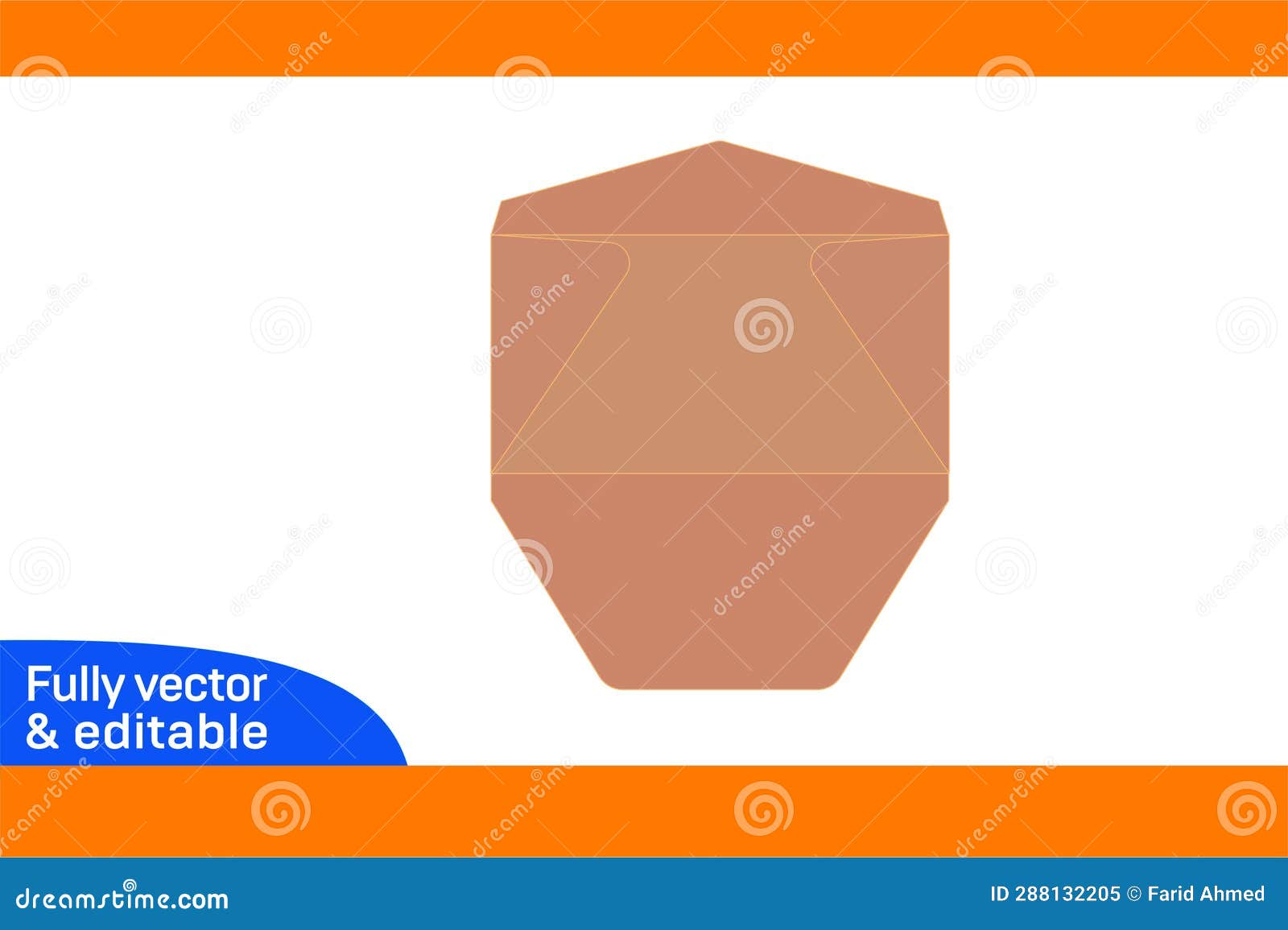 Regular Envelope Die Line Template, 3D Envelope And Editable Easily ...