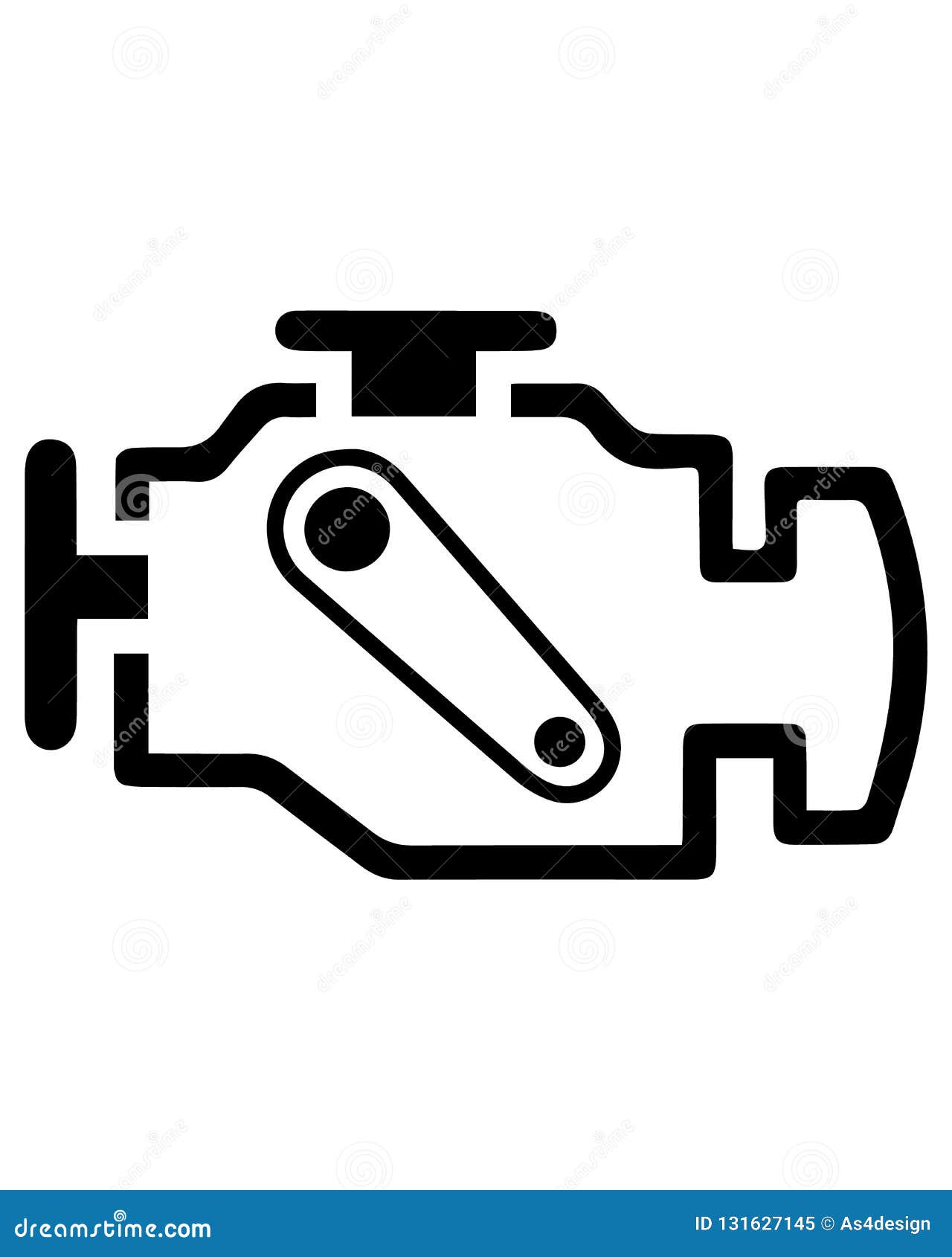 Auto - Car Engine Icon stock vector. Illustration of mechanic - 131627145