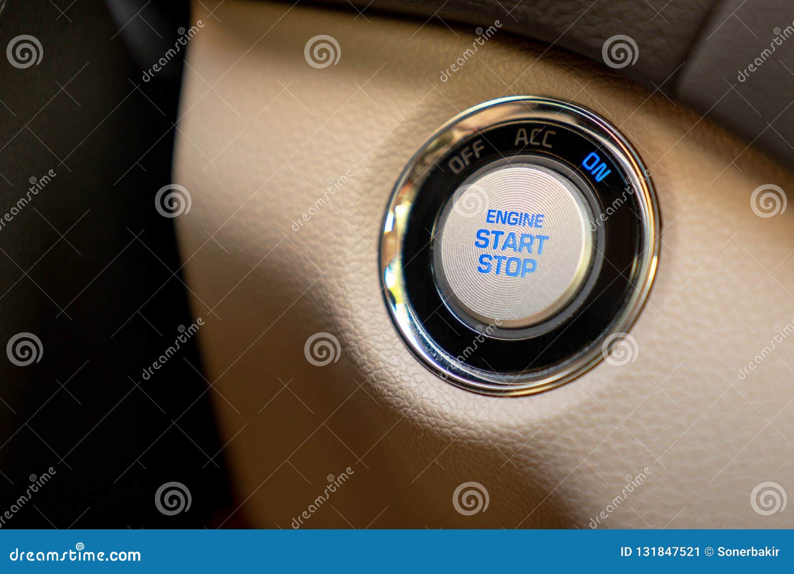 Auto Car Engine Start Stop Button for Keyless Entry Stock Image - Image ...