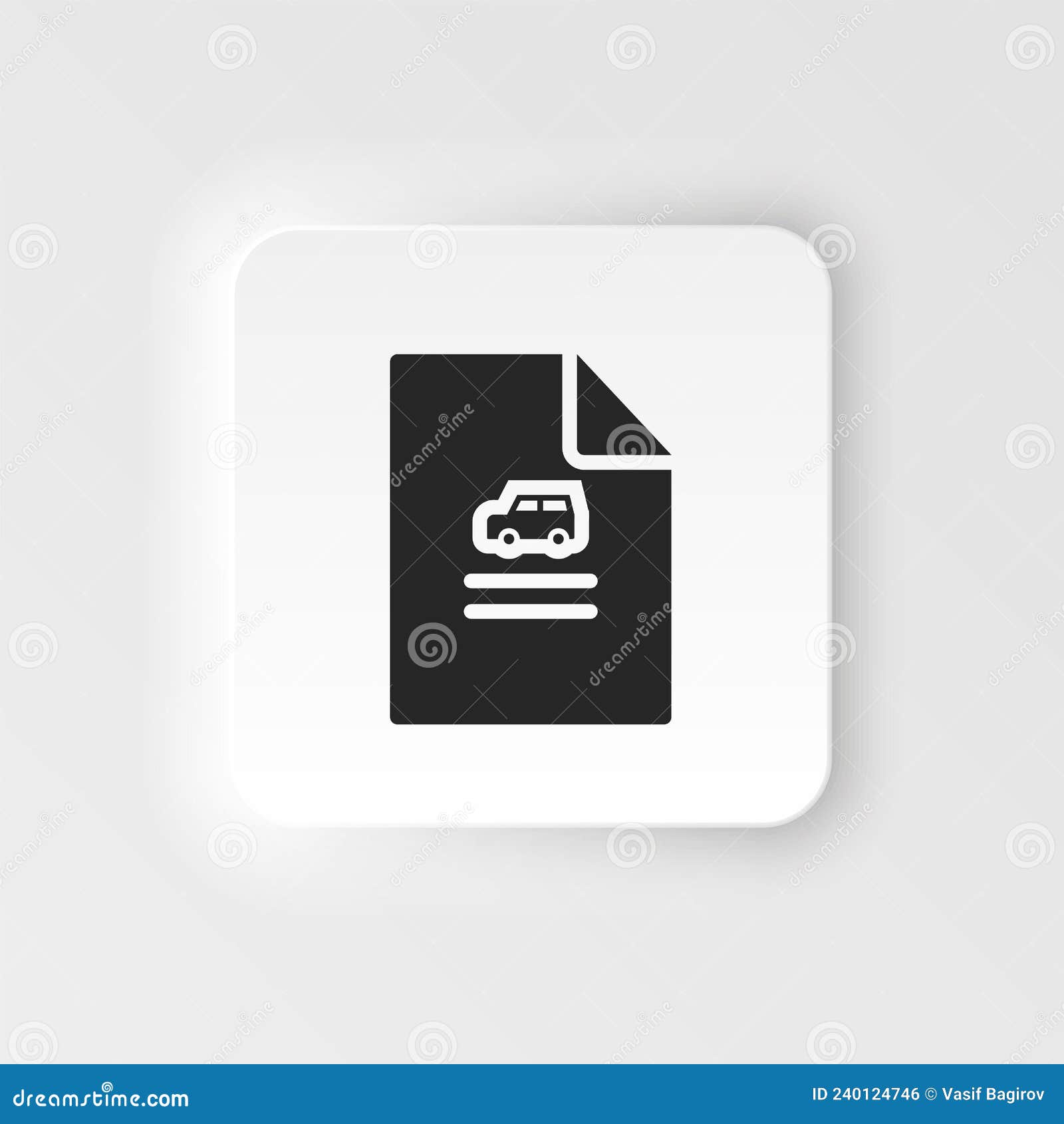 Auto, Car, Insurance, Policy Icon - Vector. Insurance Neumorphic Style ...