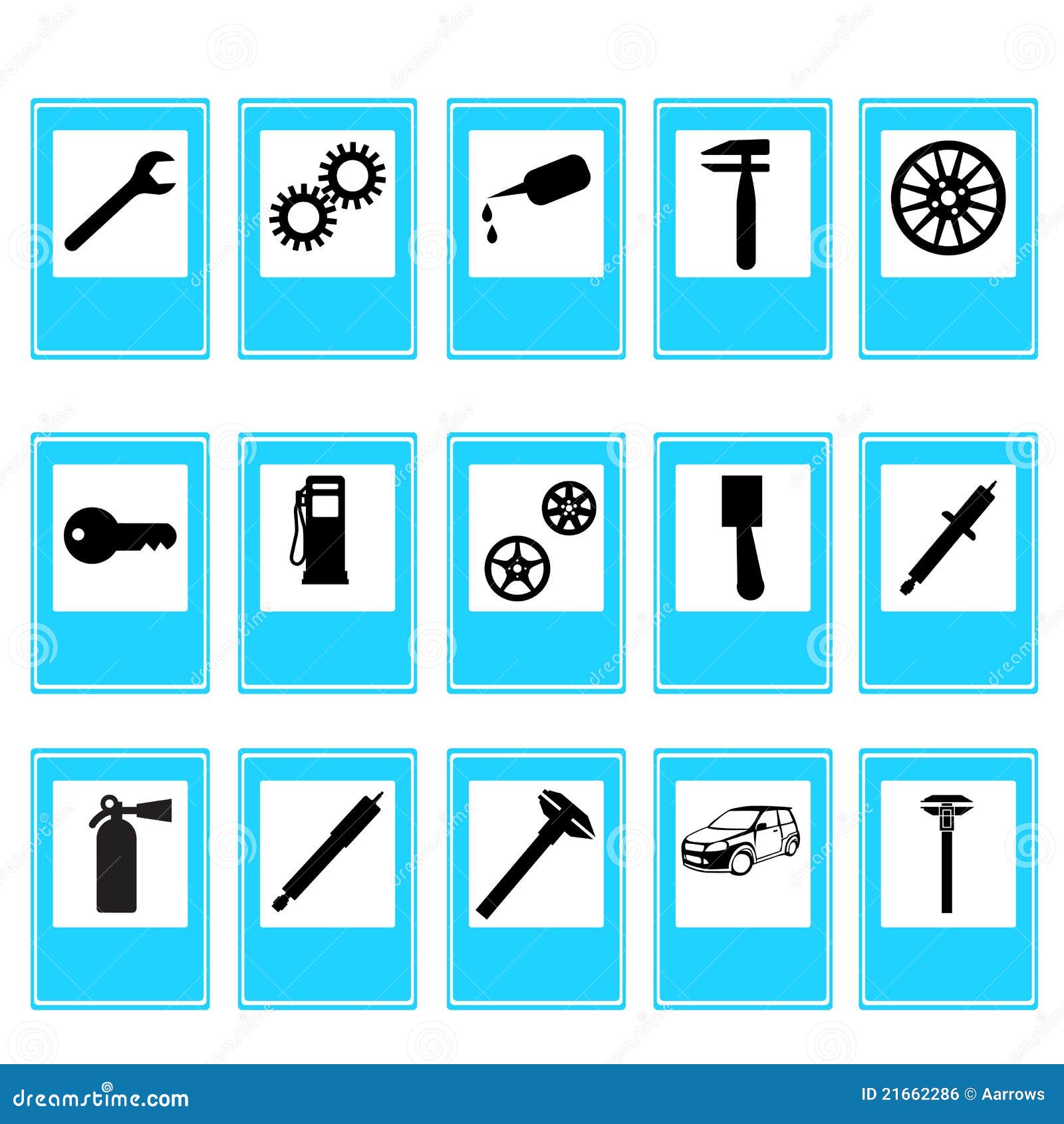 Auto Car Repair Service Icon Symbol Stock Illustration - Illustration ...