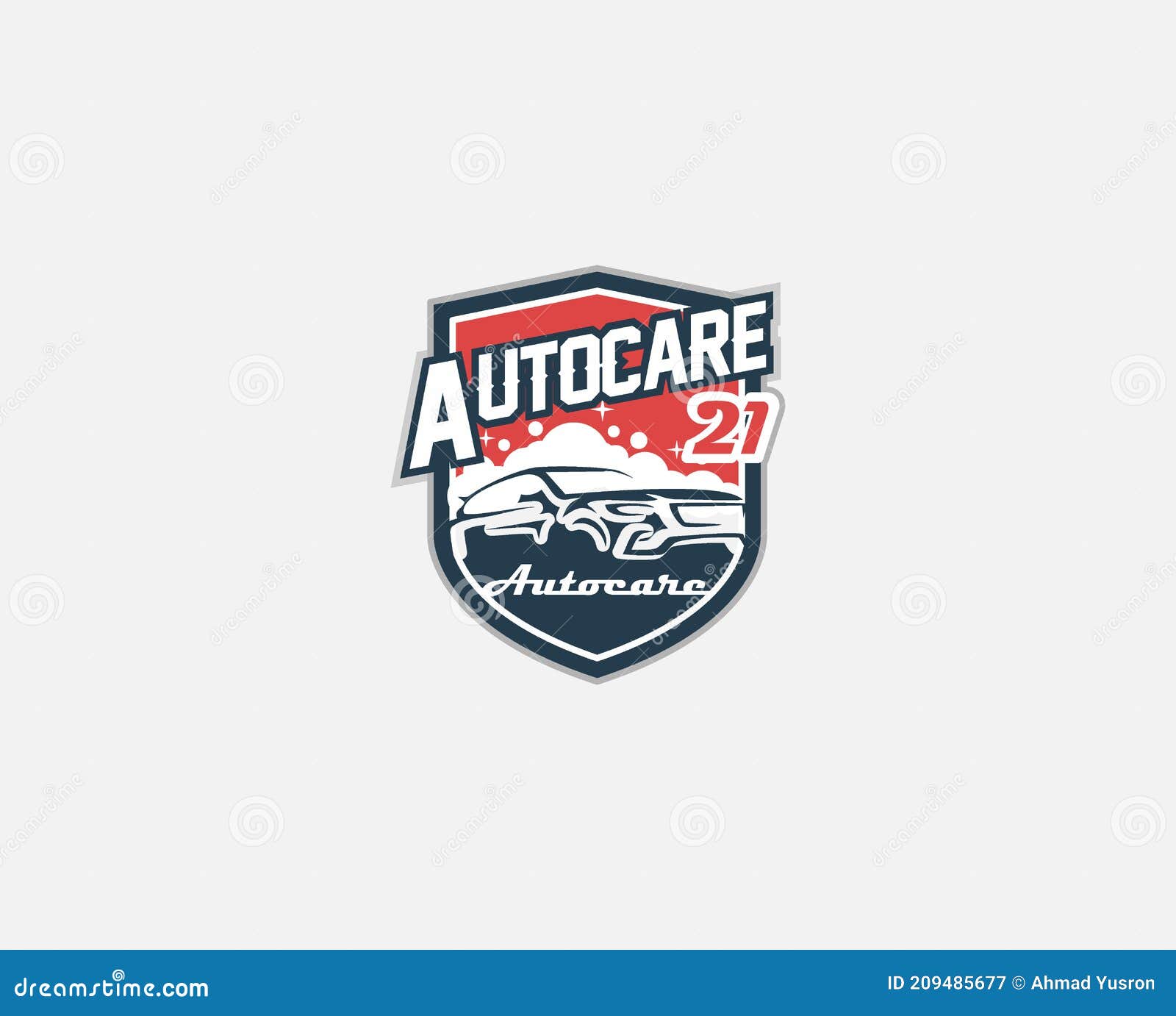 Auto Care Logo with Shield. Vector Cars Logo Design Concept ...