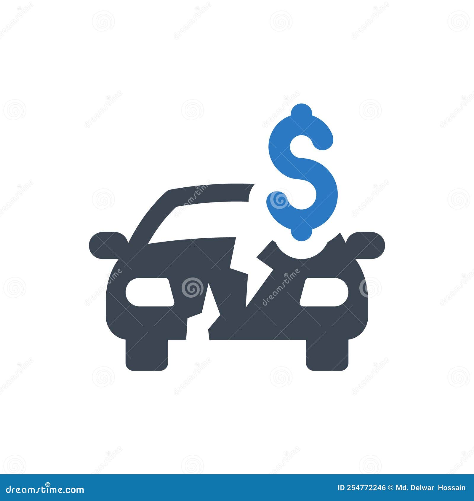 Compensation Icon Vector With Outline Color Style Isolated On White ...