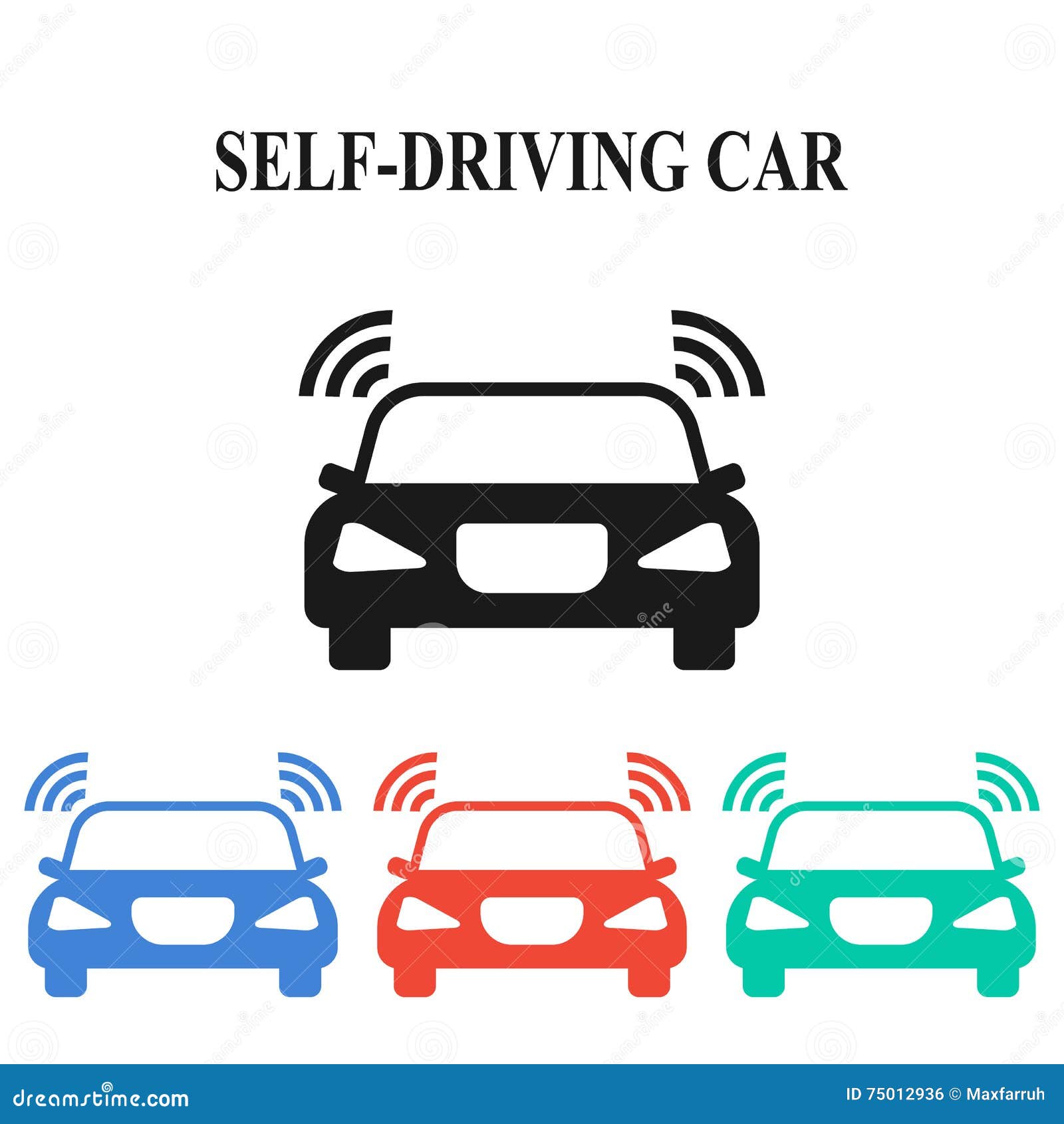 Auto-conduzindo o carro ilustração stock. Ilustração de estrada - 75012936