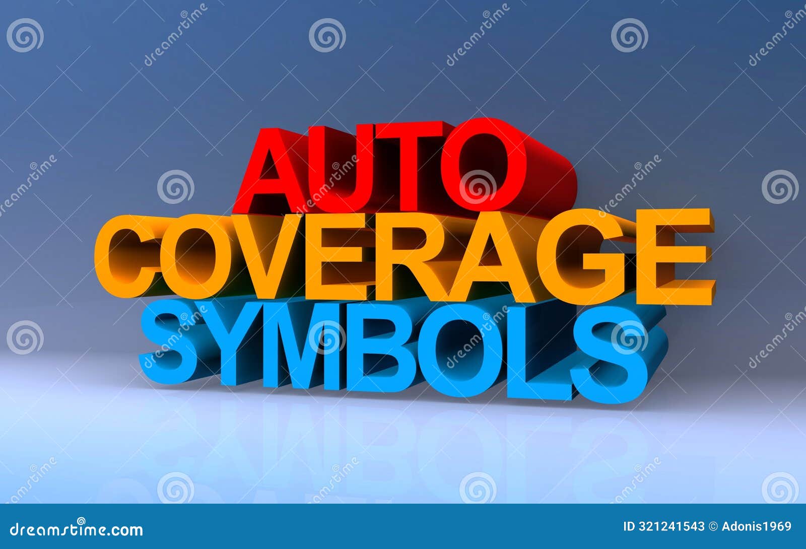 Auto Coverage Symbols on Blue Stock Illustration - Illustration of ...