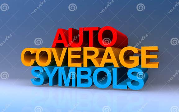 Auto Coverage Symbols on Blue Stock Illustration - Illustration of ...