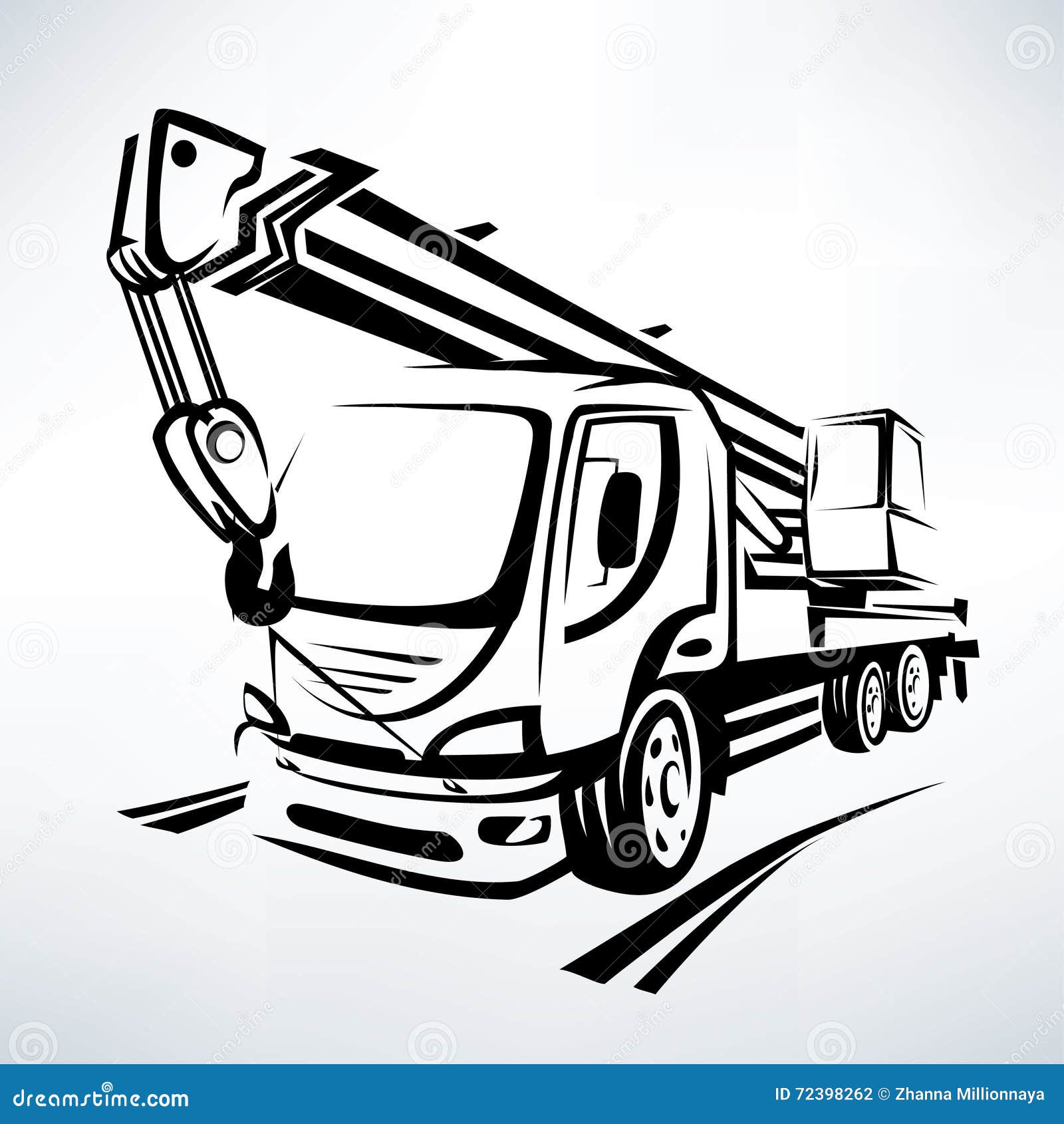 Auto crane vector symbol stock vector. Illustration of carrier - 72398262