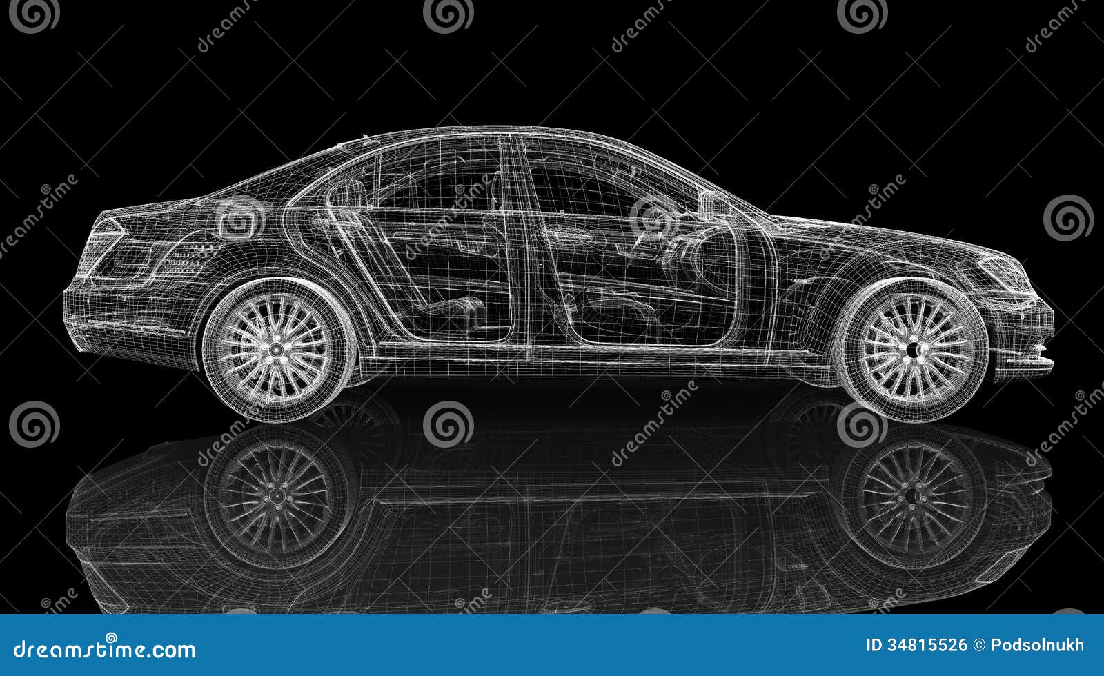 Auto 3D model stock illustratie. Illustration of verstrek - 34815526