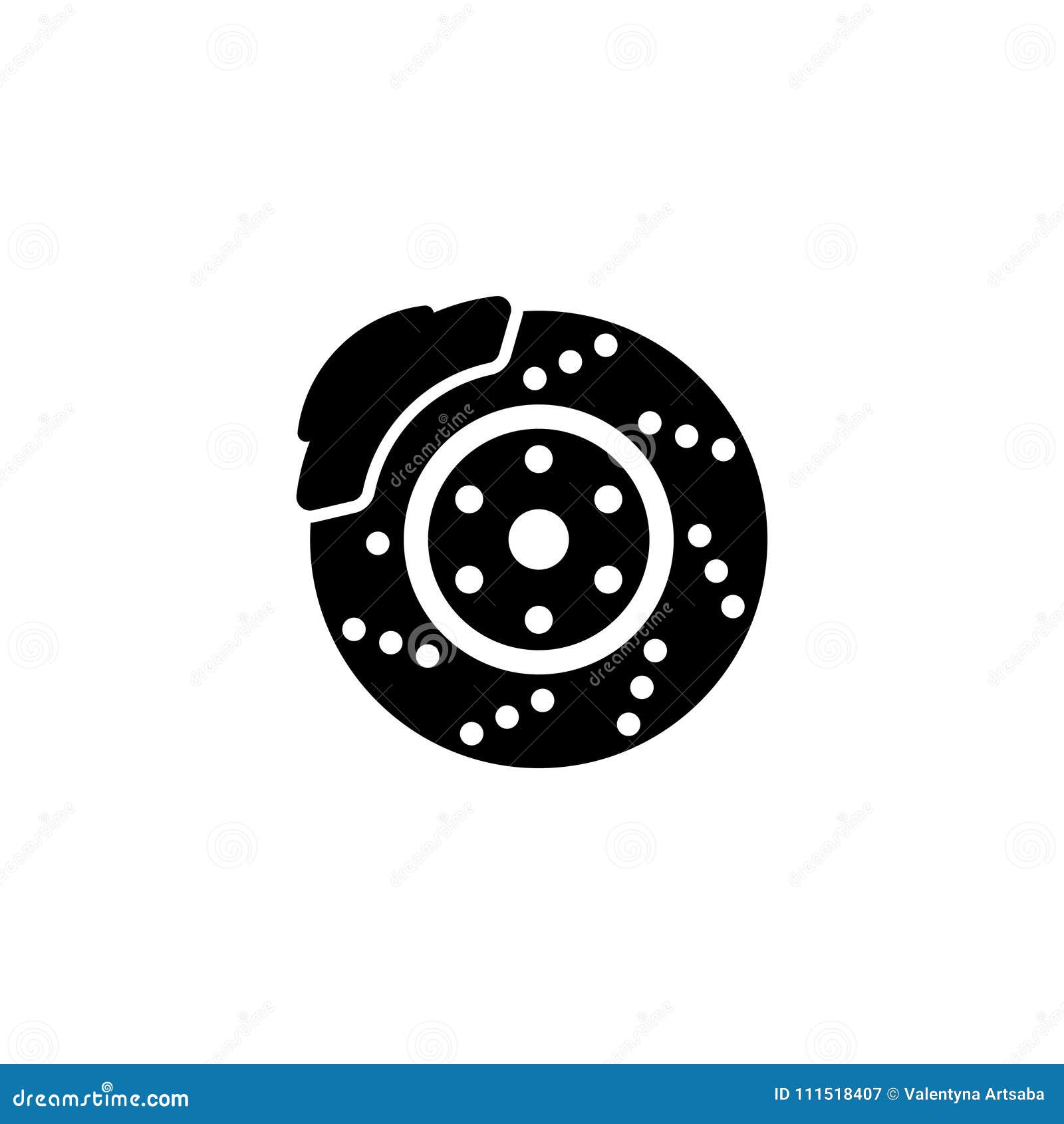 Auto Disk Brake. Vector Icon Stock Vector - Illustration of shoe ...