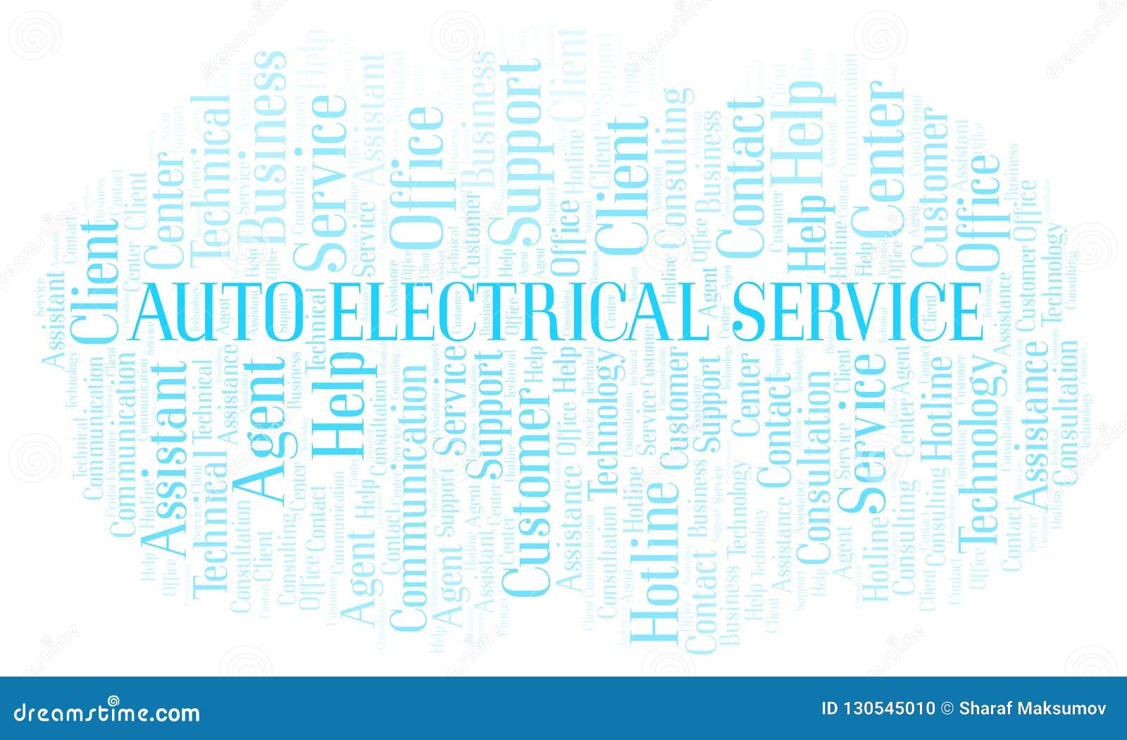 Auto Electrical Service Word Cloud. Stock Illustration - Illustration ...