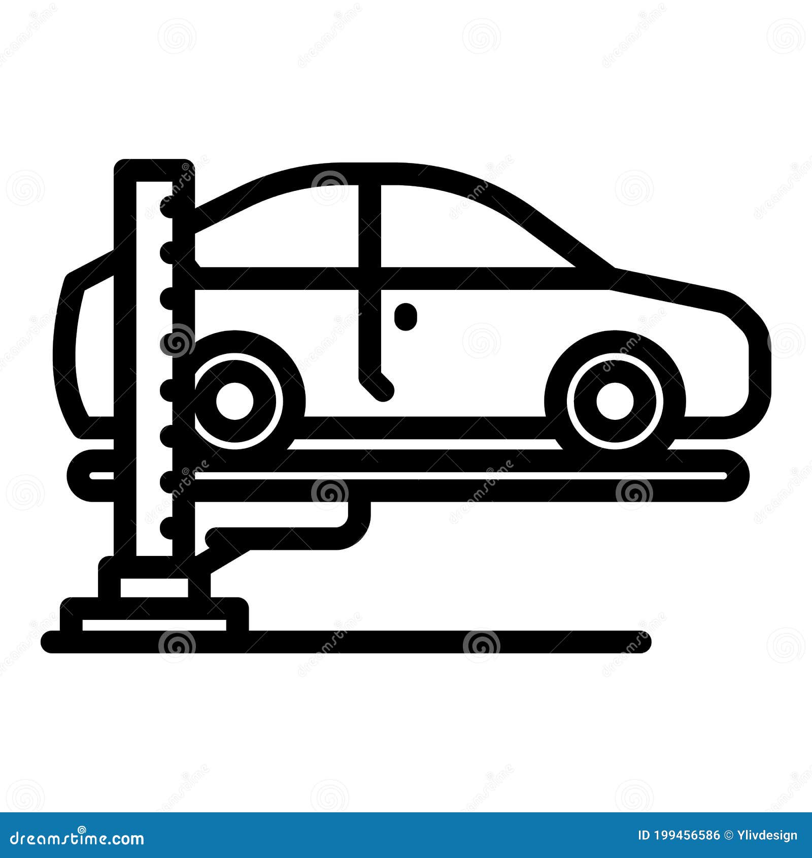 Auto Elevator Machine Icon, Outline Style Stock Vector - Illustration ...