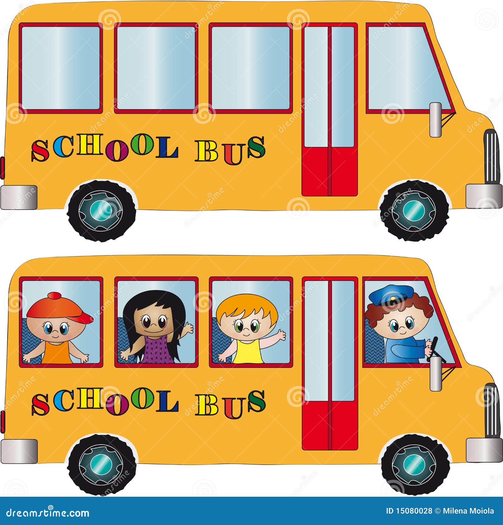 Auto escolar ilustração stock. Ilustração de estudante - 15080028