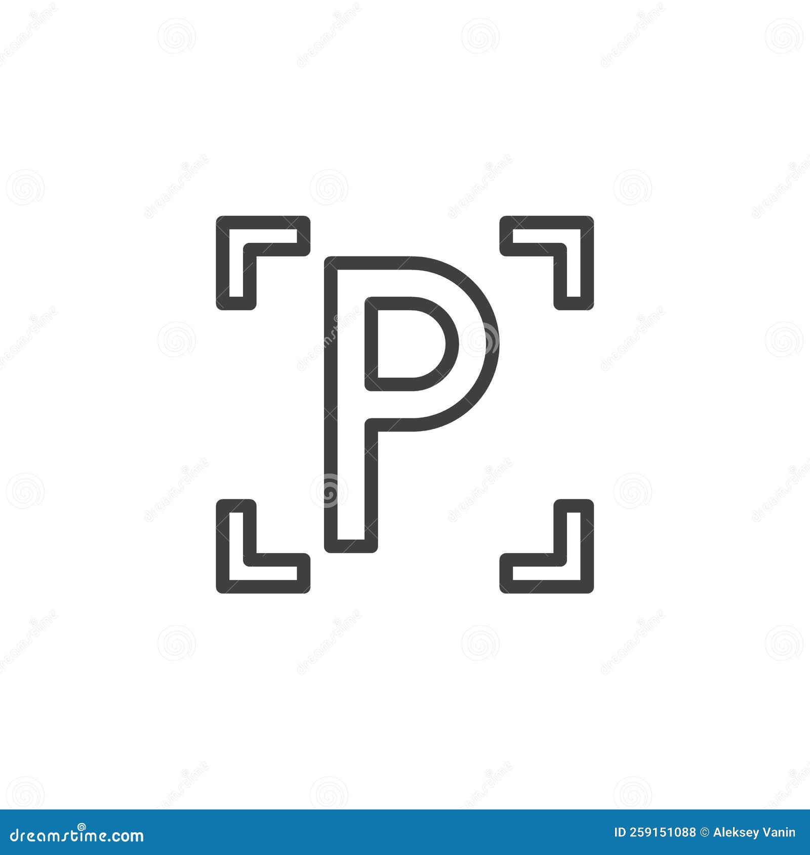 Auto Exposure Programmed Line Icon Stock Vector - Illustration of ...