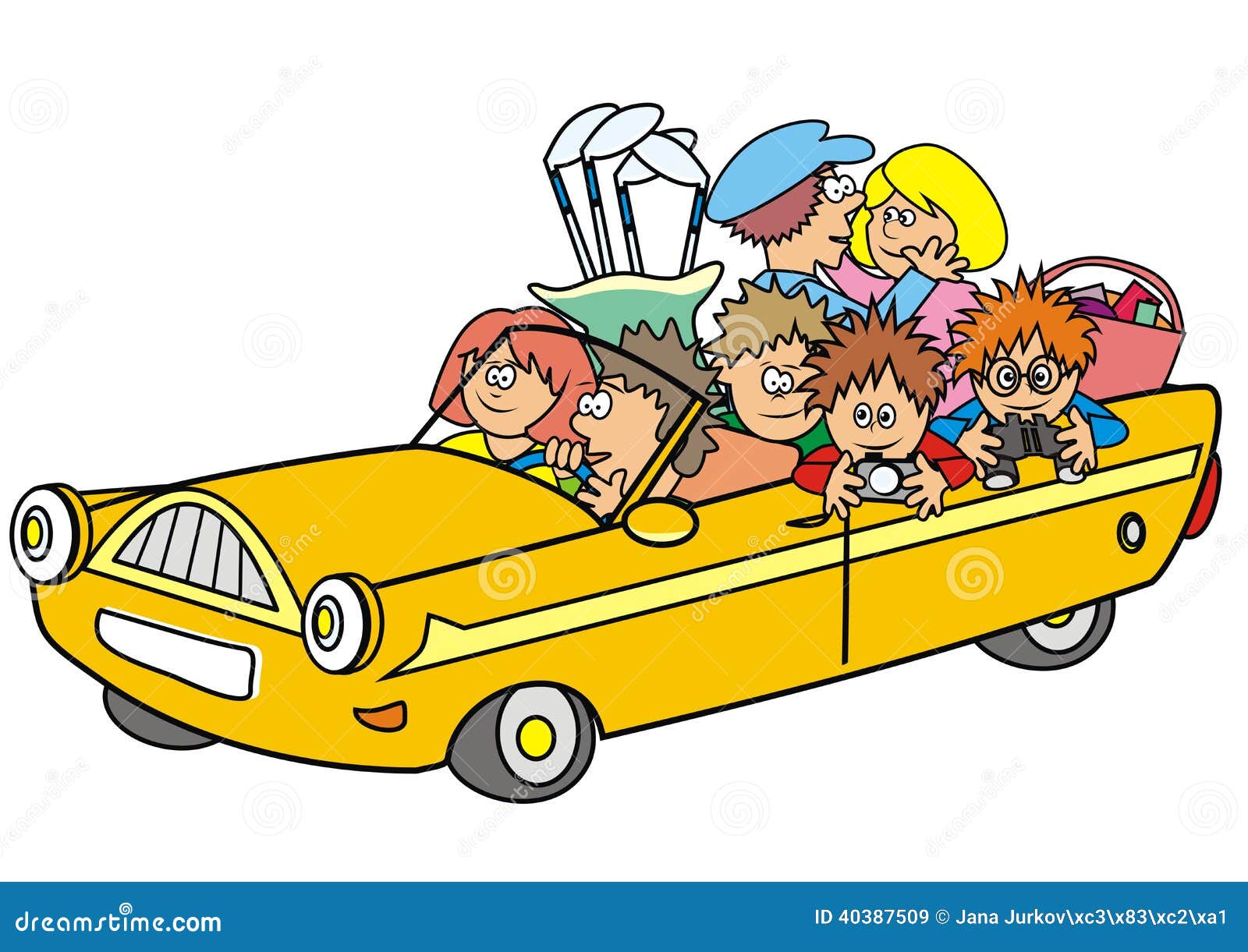 Auto-Ferien vektor abbildung. Illustration von familie - 40387509