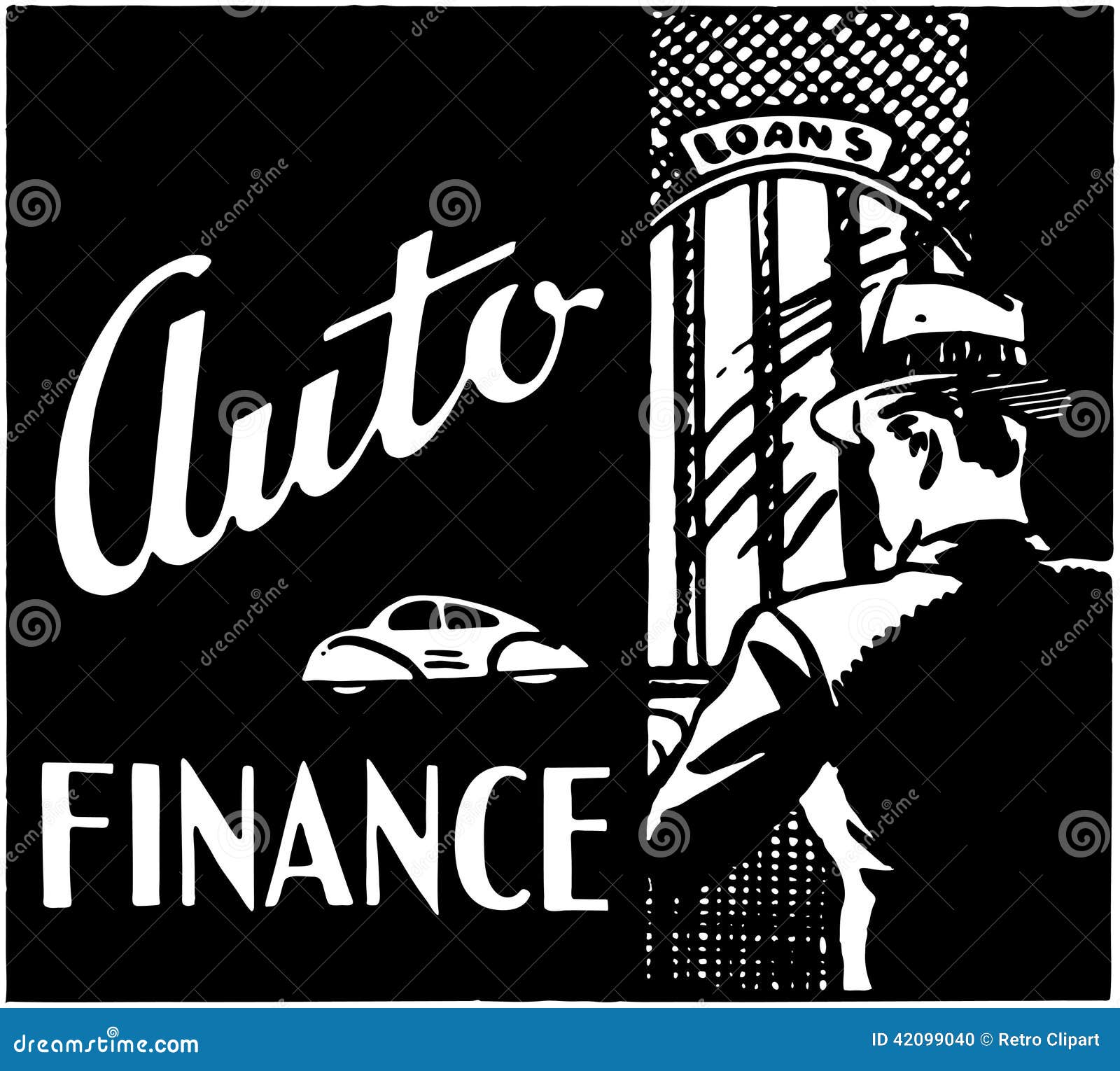 Auto Finance stock vector. Illustration of fifties, loans - 42099040