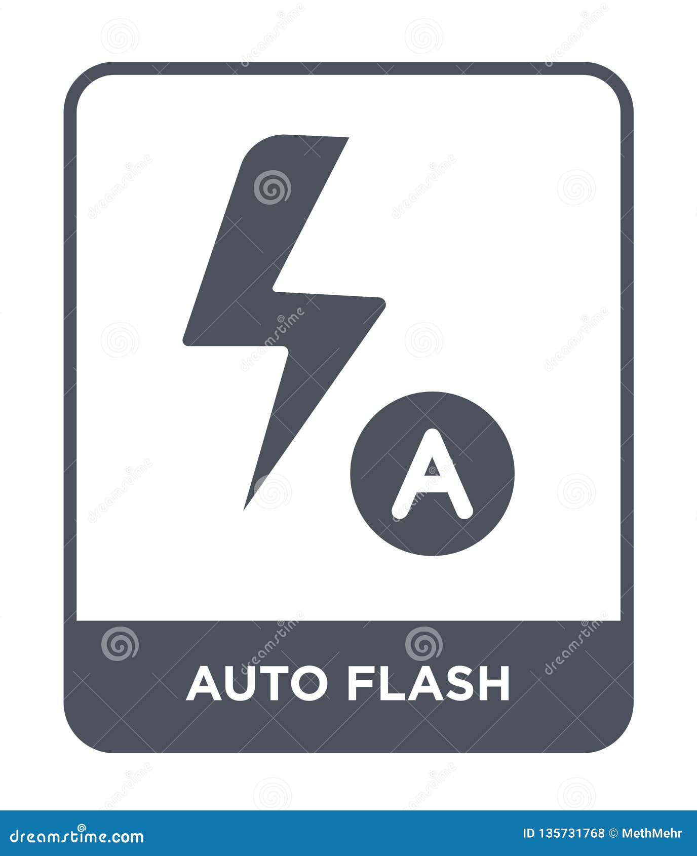 Auto Flash Icon in Trendy Design Style. Auto Flash Icon Isolated on ...