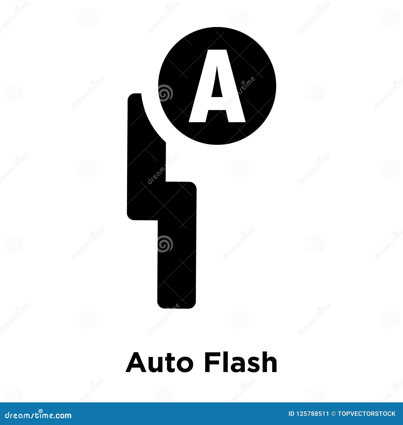 Auto Flash Icon Vector Isolated on White Background, Logo Concept of ...