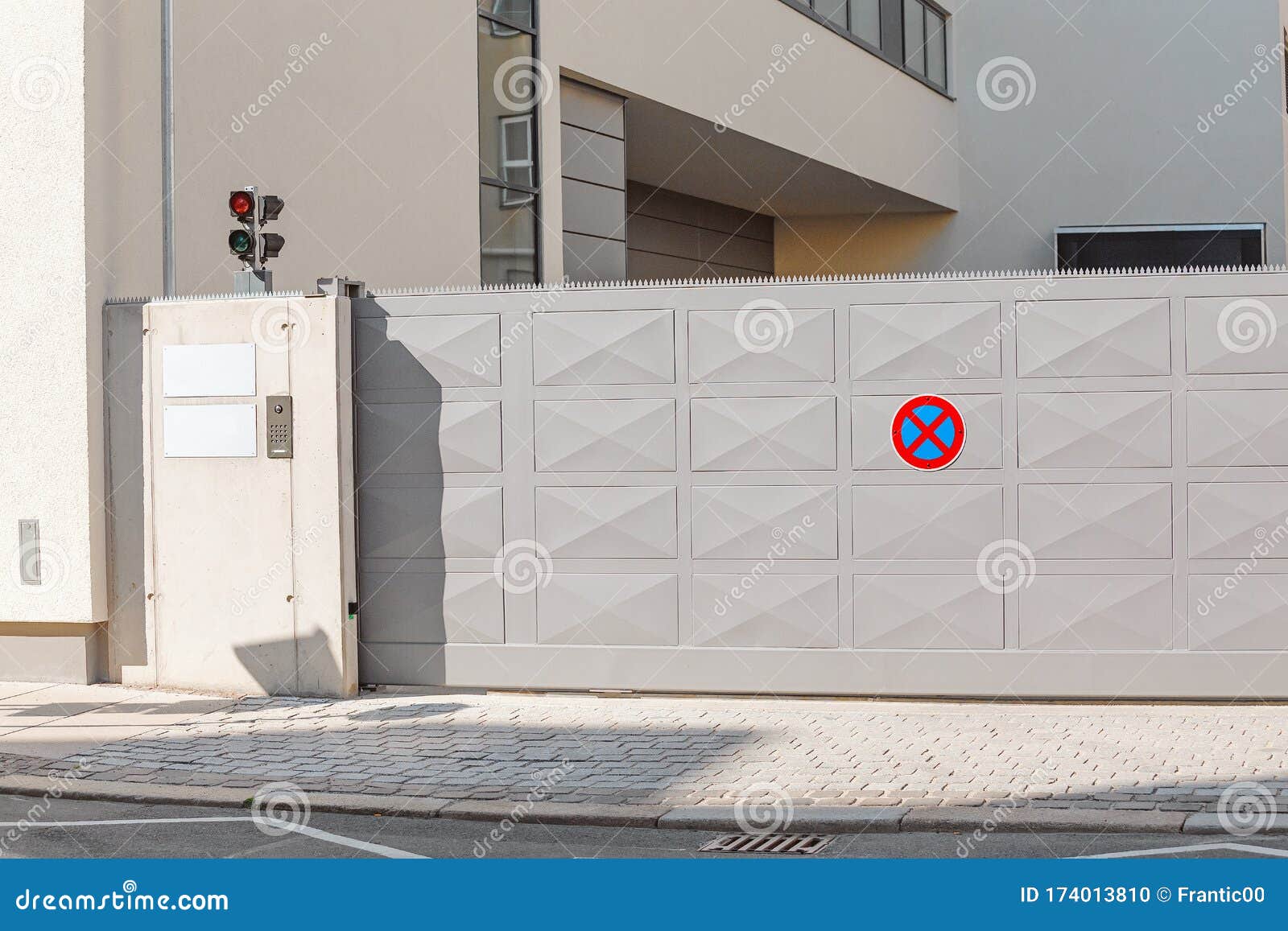 Auto Gate with CCTV Access Control Stock Photo - Image of signal, area ...