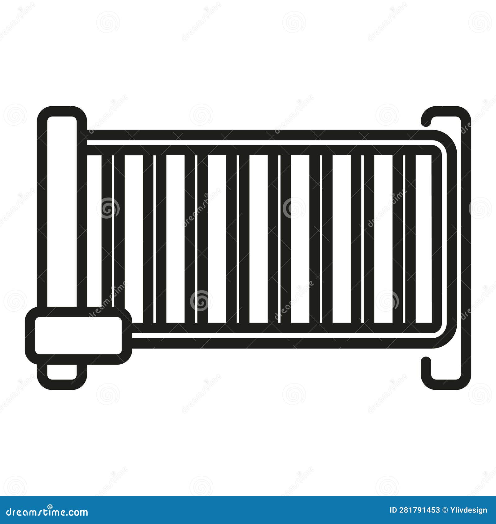 Auto Gates Icon Outline Vector. Automatic Security Stock Vector ...