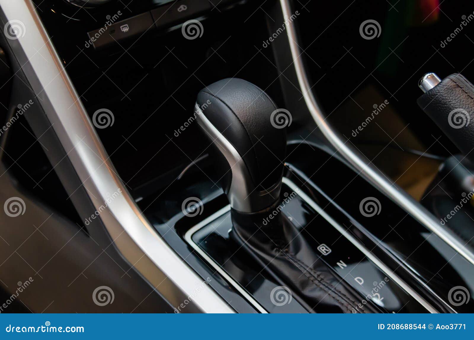 Auto Gear Car Inside a Modern Car Stock Photo - Image of radio ...