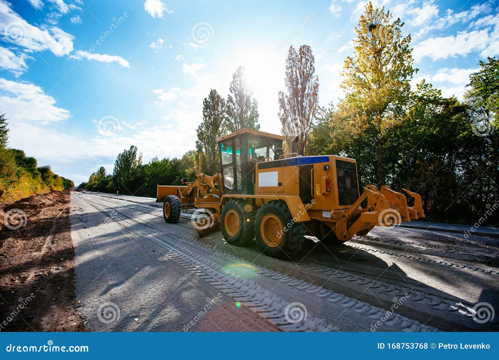 Grader Construction Grader Industrial A Motor Grader Of The Process Of ...