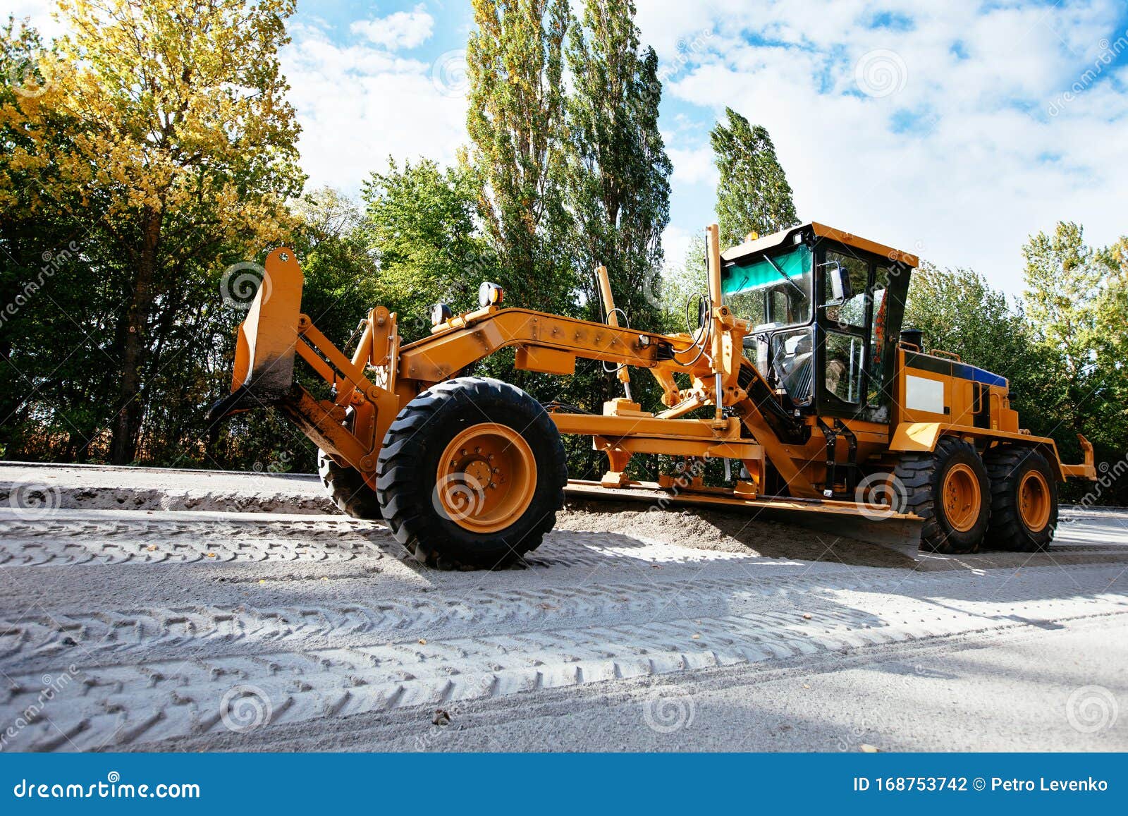 Grader Construction Grader Industrial A Motor Grader Of The Process Of ...