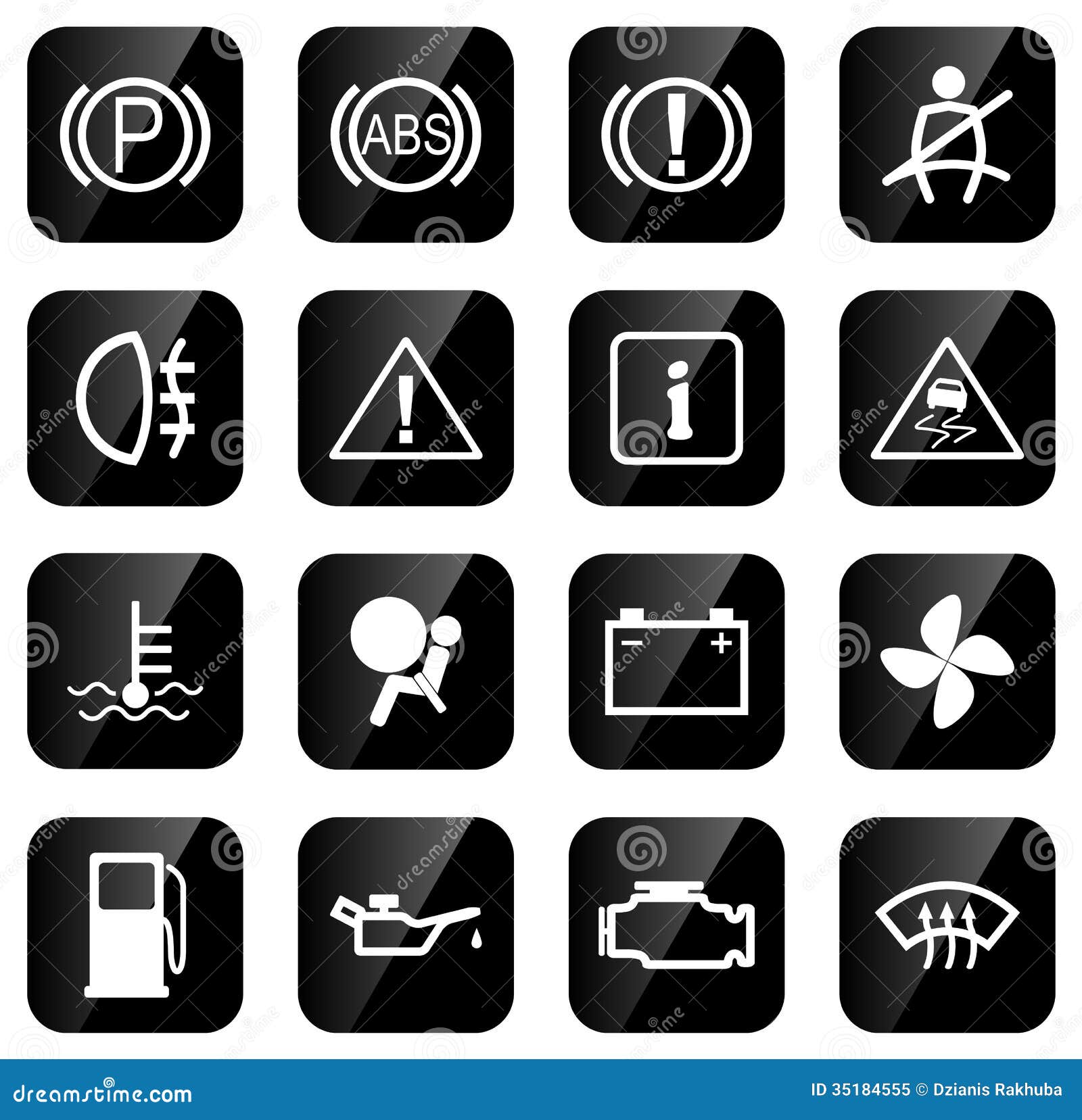 Auto Het Drijven Pictogrammen Vector Illustratie - Illustration of ...