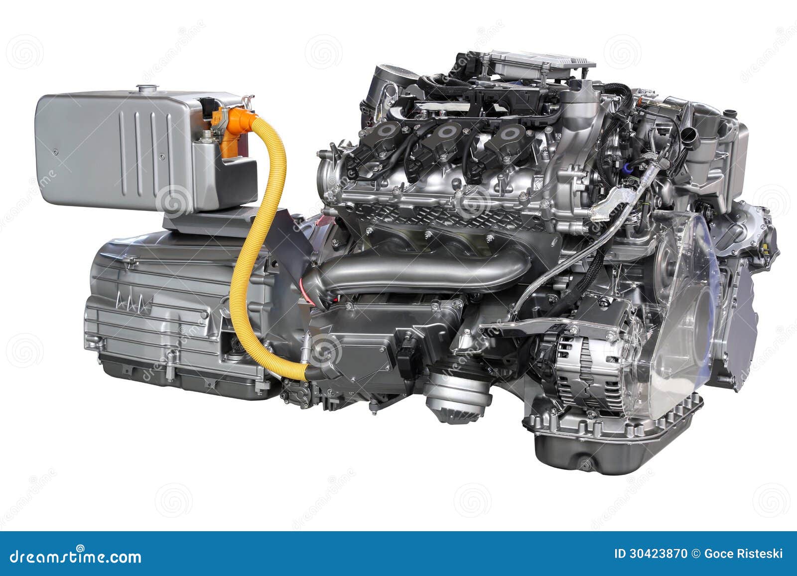 Auto-Hybrid-Antrieb Lokalisiert Stockfoto - Bild von laufwerk ...